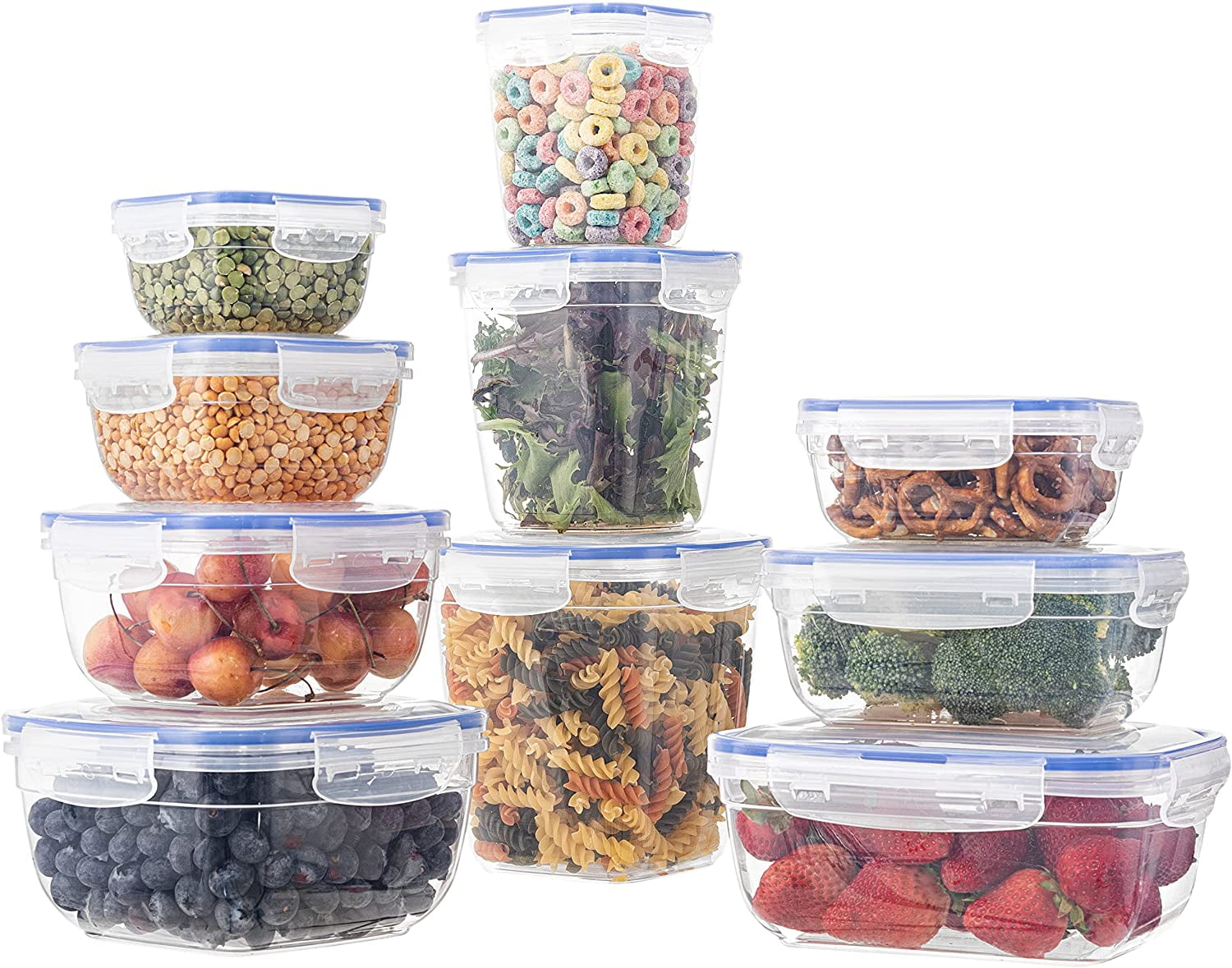 Superio Sealable Plastic Food Storage - Airtight, Leakproof, Microwave ...