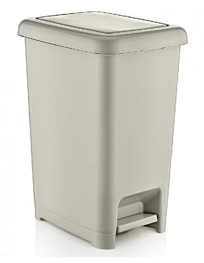 Superio Slim Pedal Trash Cans, 64 Qt. (Beige) - Walmart.com