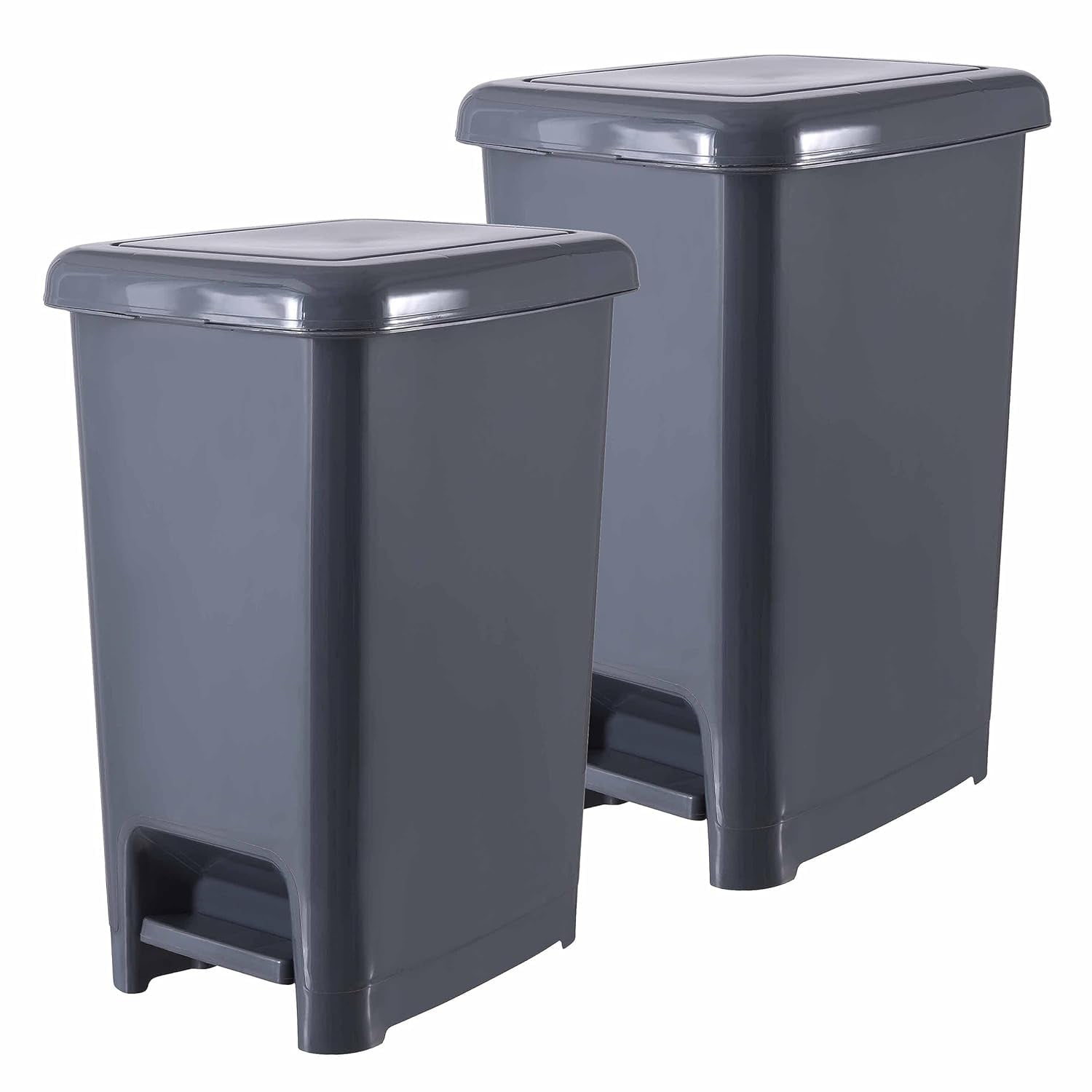 Superio Slim Trash Can with Foot Pedal – 6.5 Gallon Step-On Trash Can ...