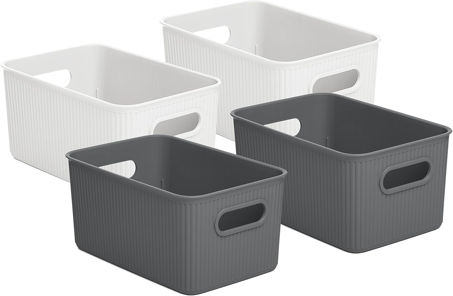 Superio Small Decorative Storage Bin (4 Pack)- Closet, and Shelf ...