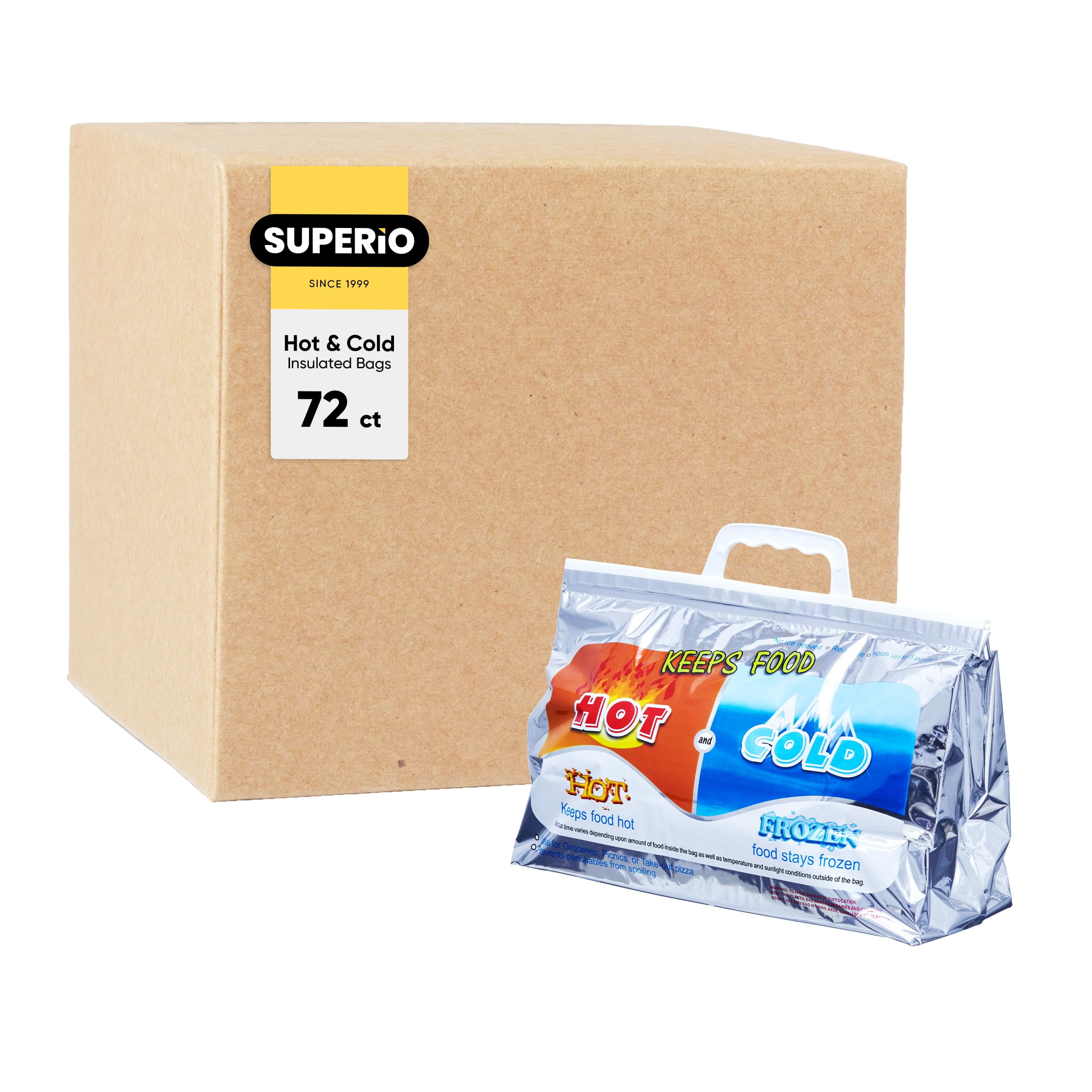 Superio Hot and Cold Insulated Bags for Food Delivery, Grocery Shopping ...