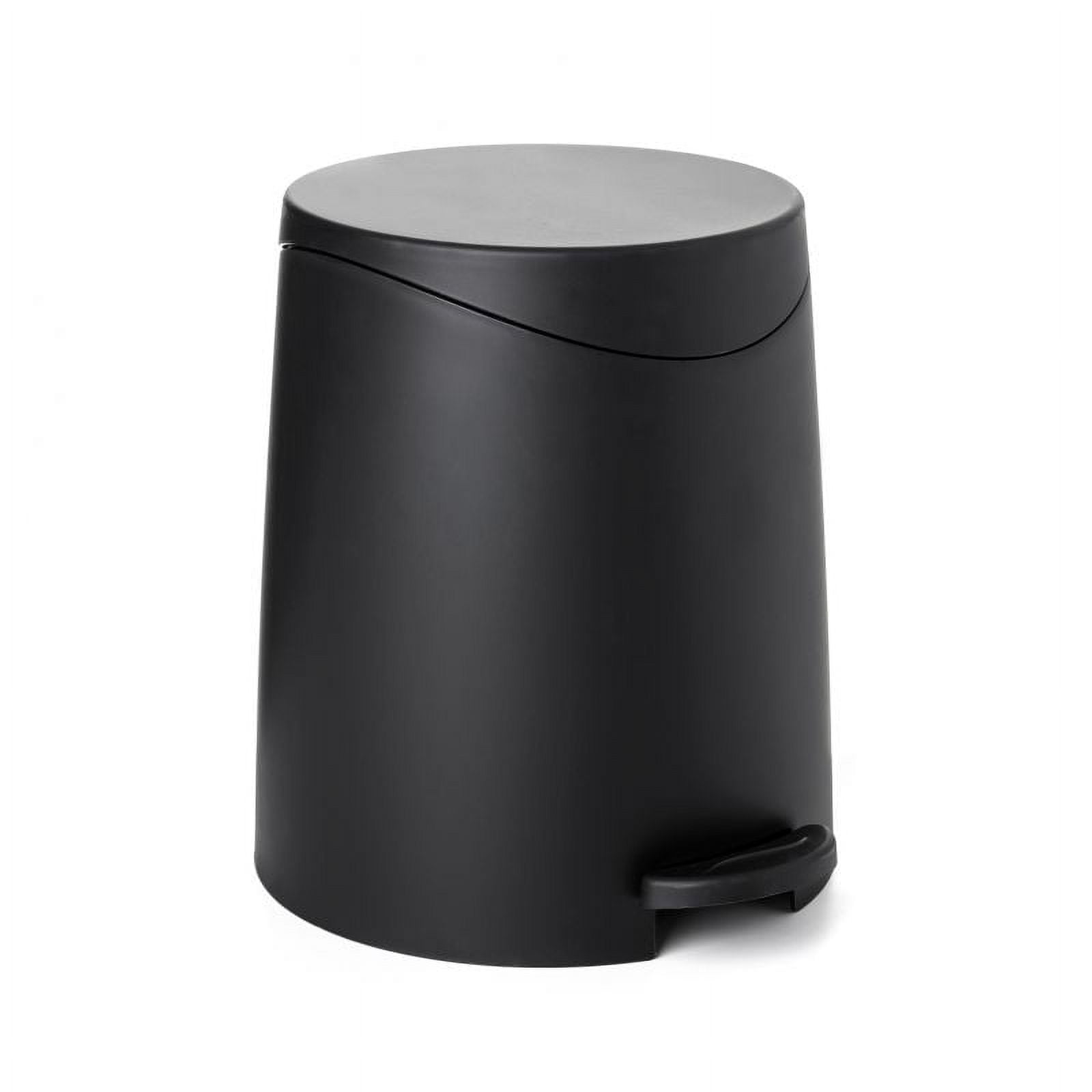 Superio Small Trash Can with Lid 3 Liter Black - Walmart.com