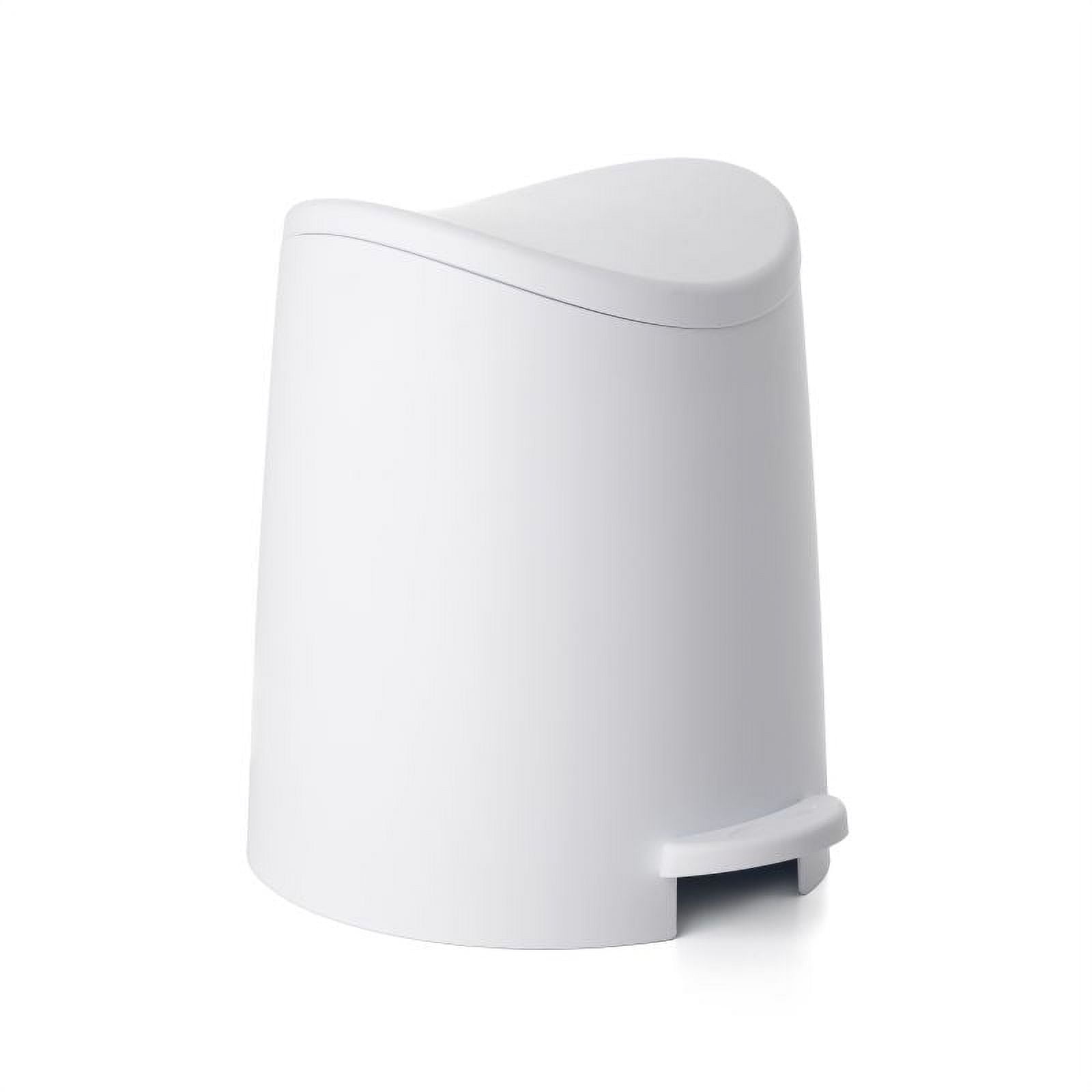 Superio Small Trash Can with Lid 3 Liter White - Walmart.com