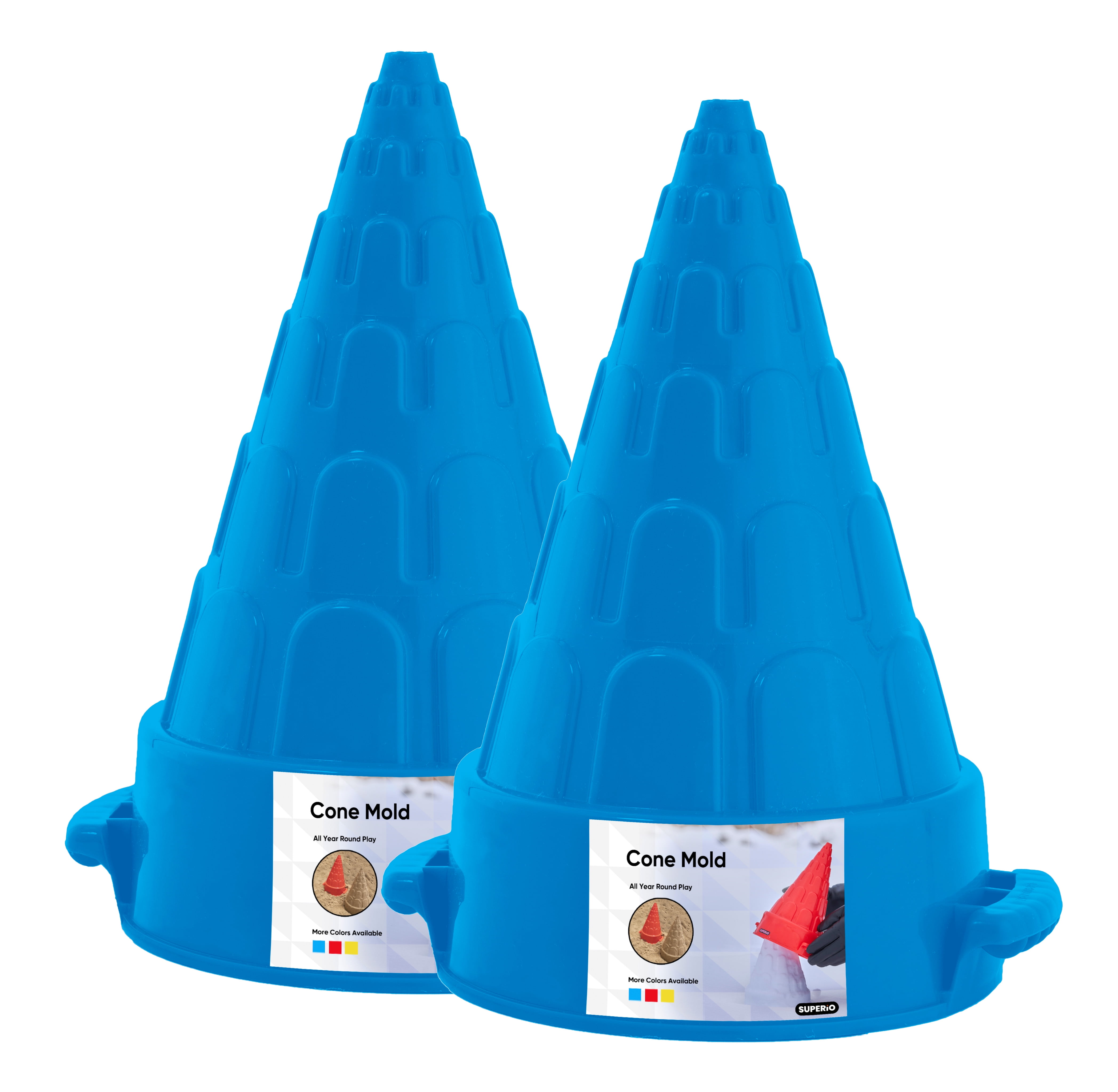 Superio Snow Sand Beach Toys Snow Igloo Sand Castle Mold Shaper, 2 Blue ...