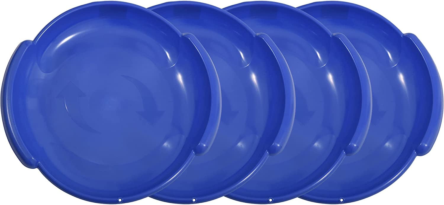 Superio Spiral Snow Sled, Round Saucer Sled Plastic with Handles 24 ...