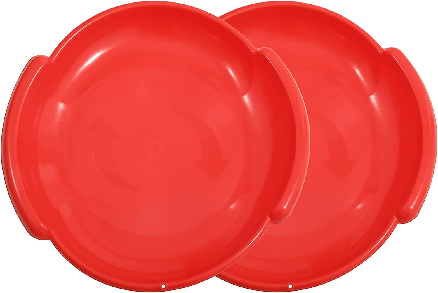 Superio Spiral Snow Sled, Round Saucer Sled Plastic with Handles 24 ...