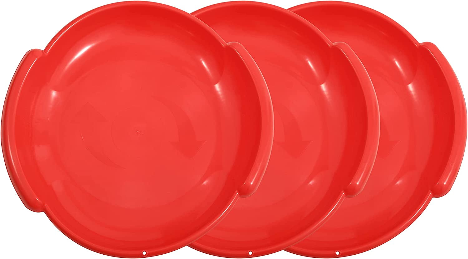 Superio Spiral Snow Sled, Round Saucer Sled Plastic with Handles 24 ...