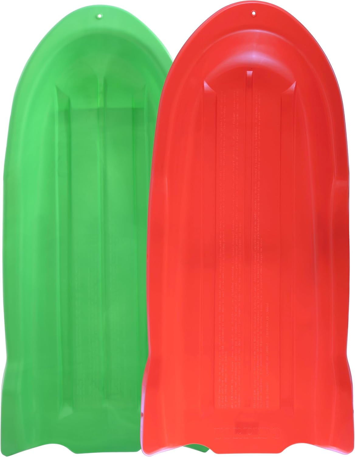 Superio Toboggan Snow Sled- 46” Plastic Open Back Sled for Kids and ...