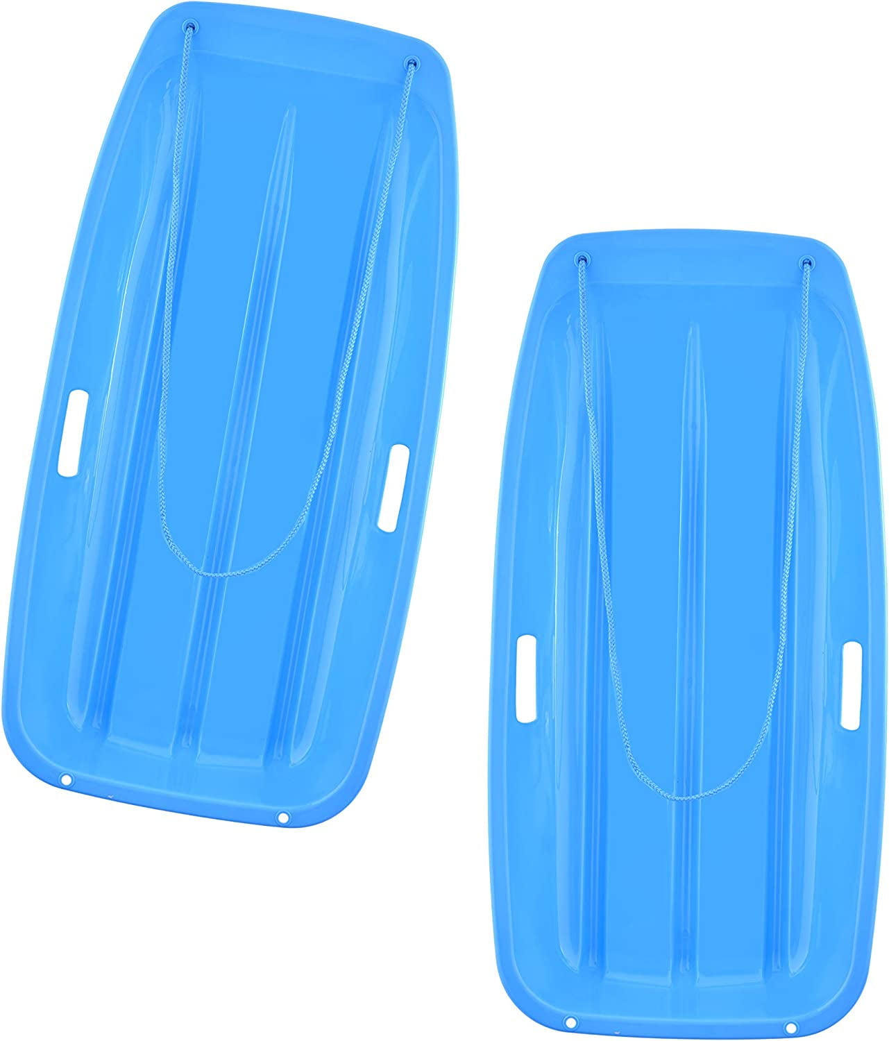 Superio Heavy Duty Plastic Outdoor Toboggan Snow Sleds 35" Long with ...