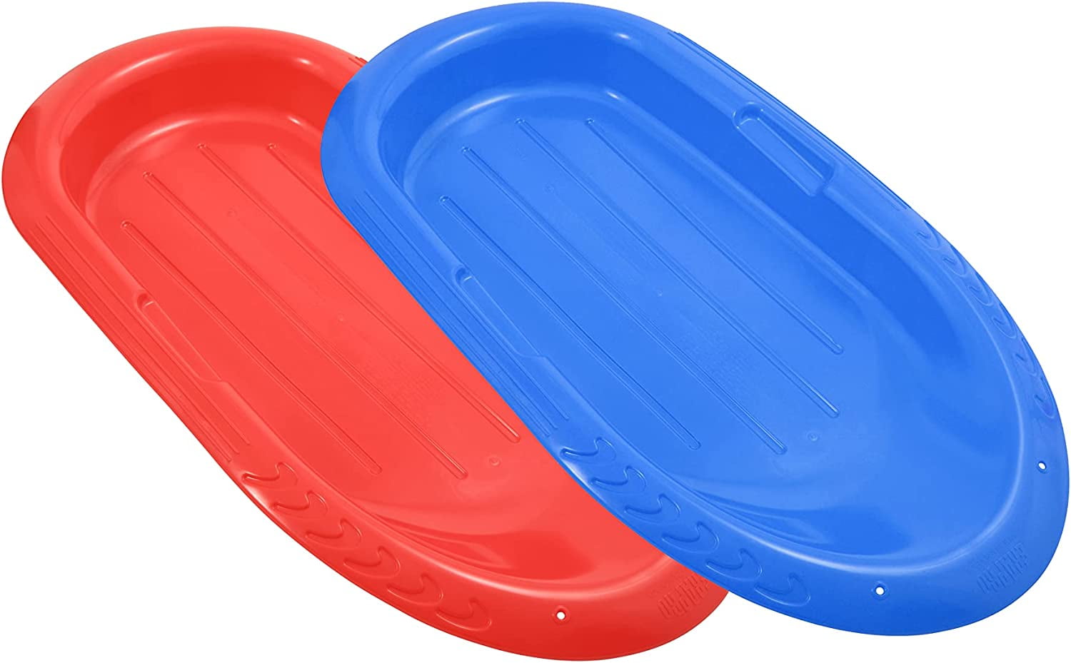 Superio Toboggan Snow Sleds for Kids and Adults, 48" Heavy Duty Plastic ...