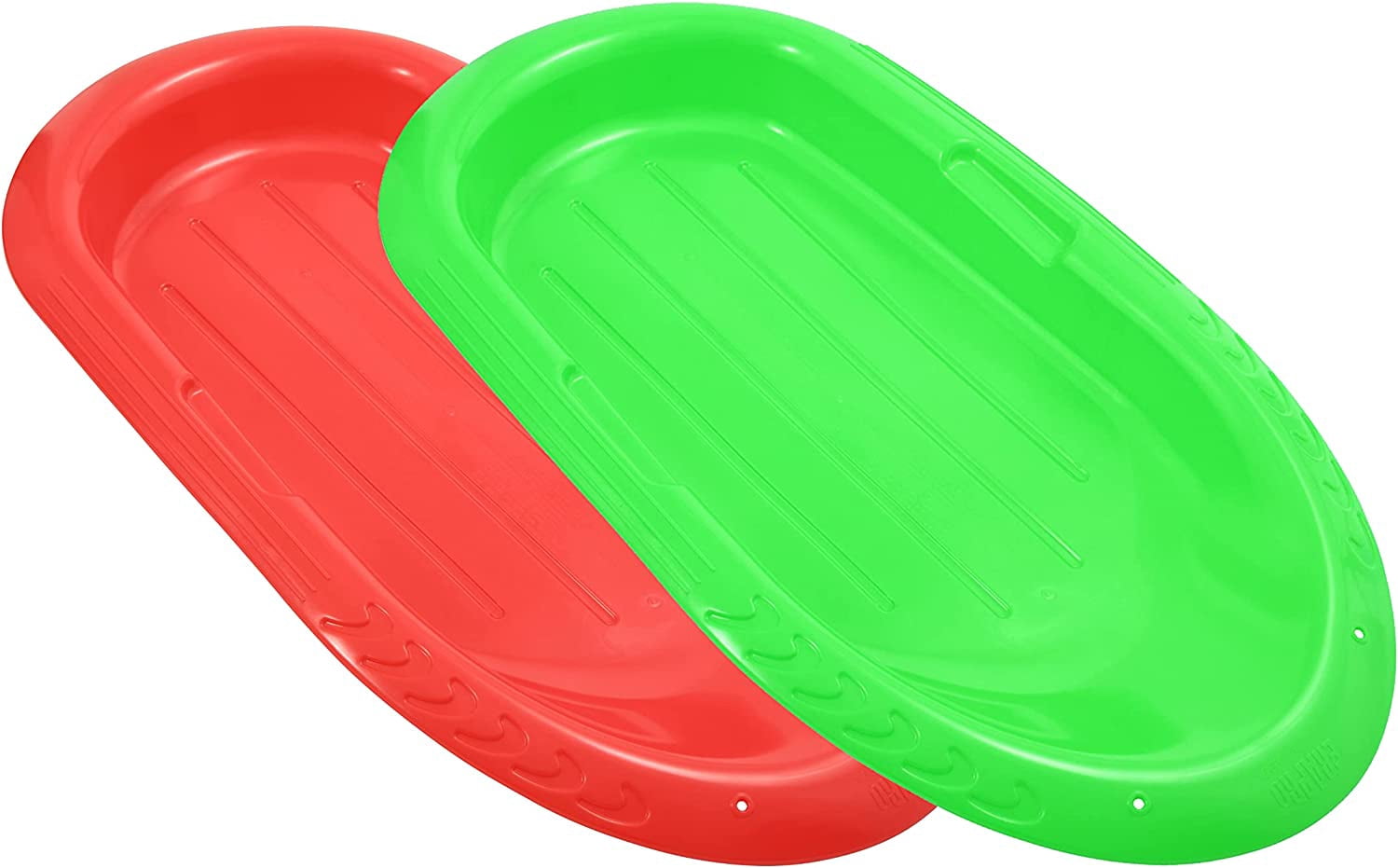 Superio Toboggan Snow Sled for Kids and Adults, 36" Heavy Duty Plastic ...