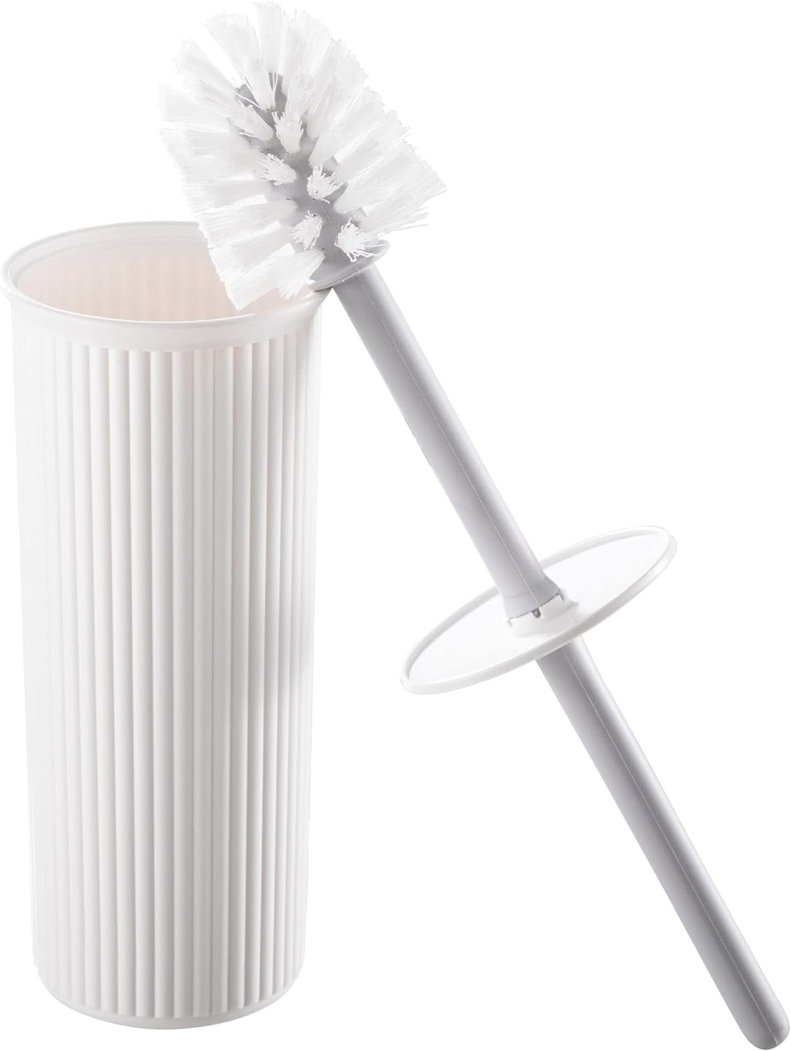Superio Toilet Bowl Brush and Holder Set with Stylish Ribbed Design ...