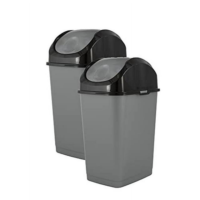 Superio Trash Can for Dorm Room with Lid 4.5 Gallon Plastic Garbage Can ...