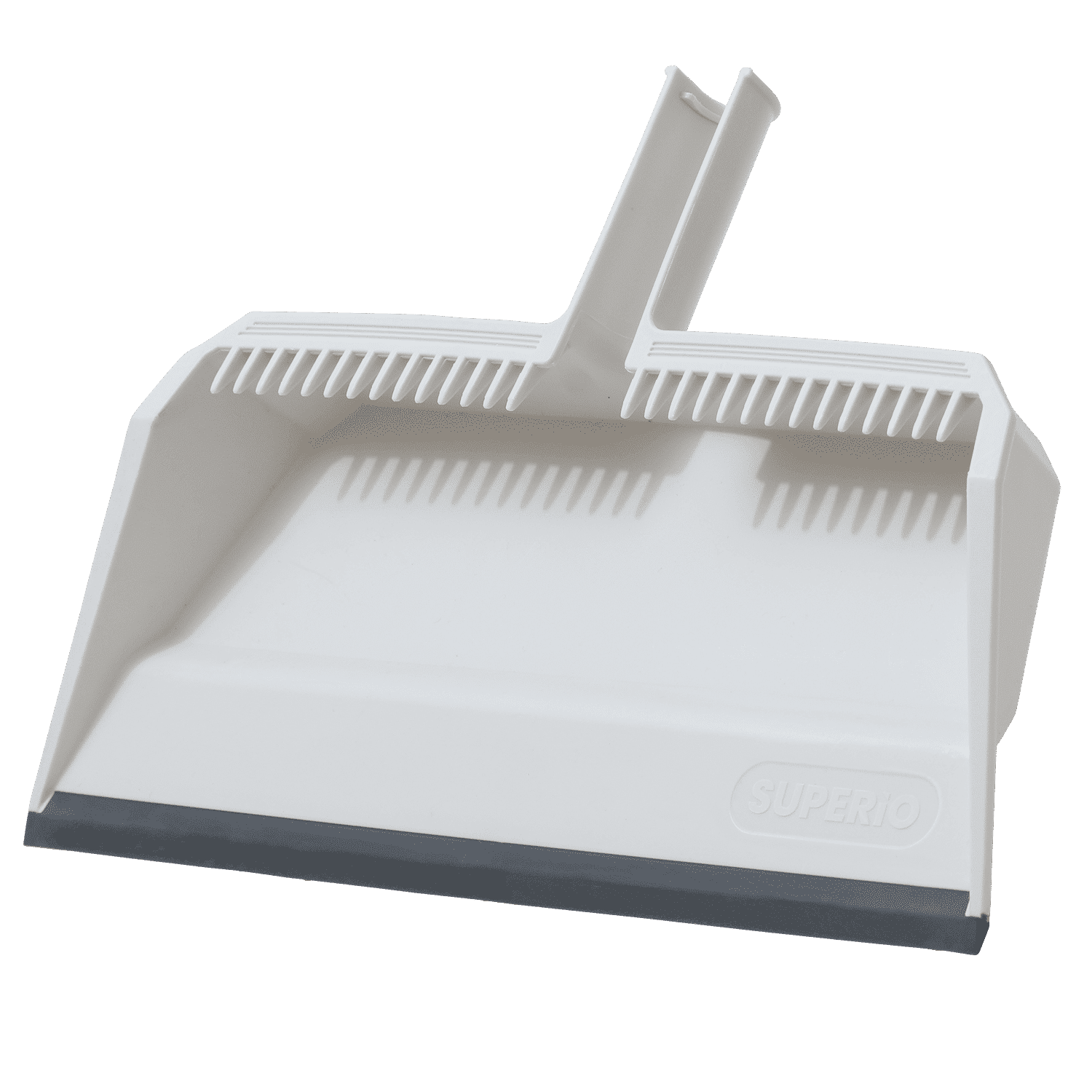 Superio Wide Plastic Dustpan with Comb - 16" Wide, Rubber Lip, Broom ...