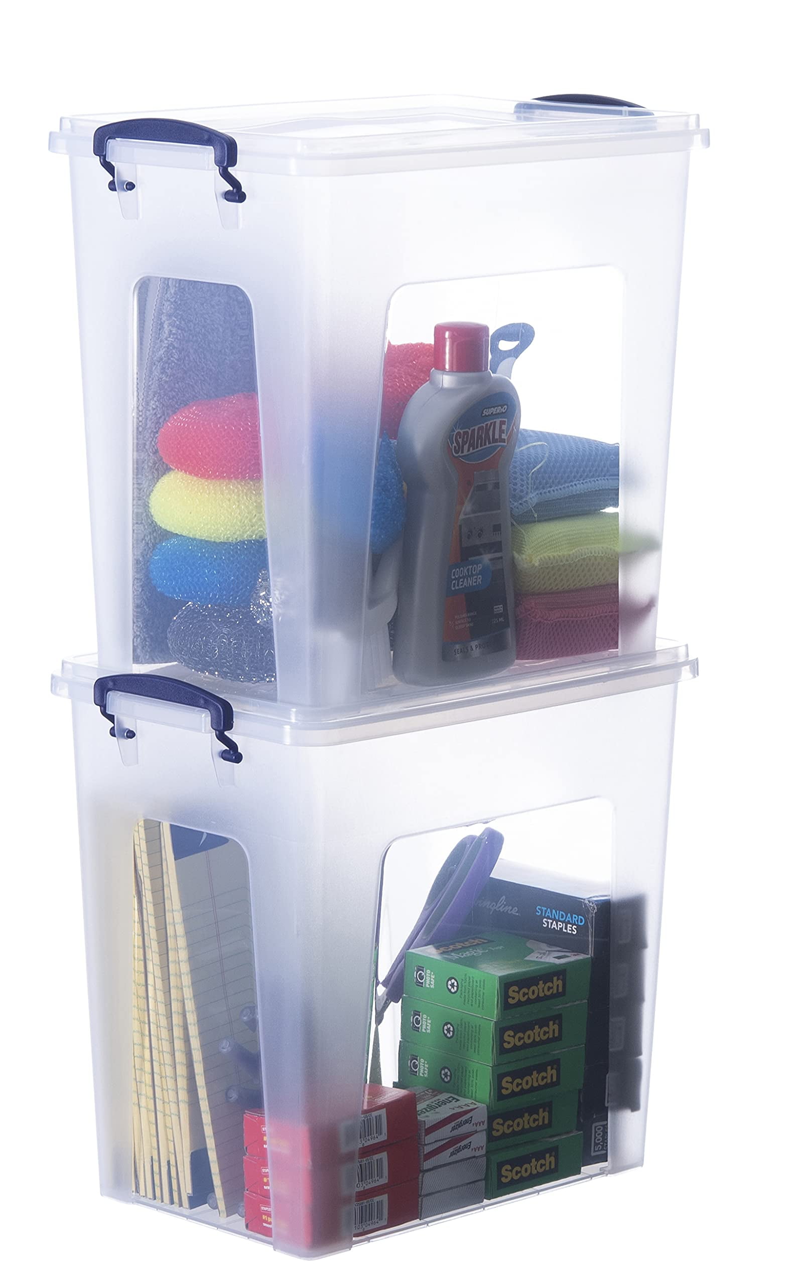 Superio X-Deep Clear Storage Container with Lid and Handles, 12 Quart ...