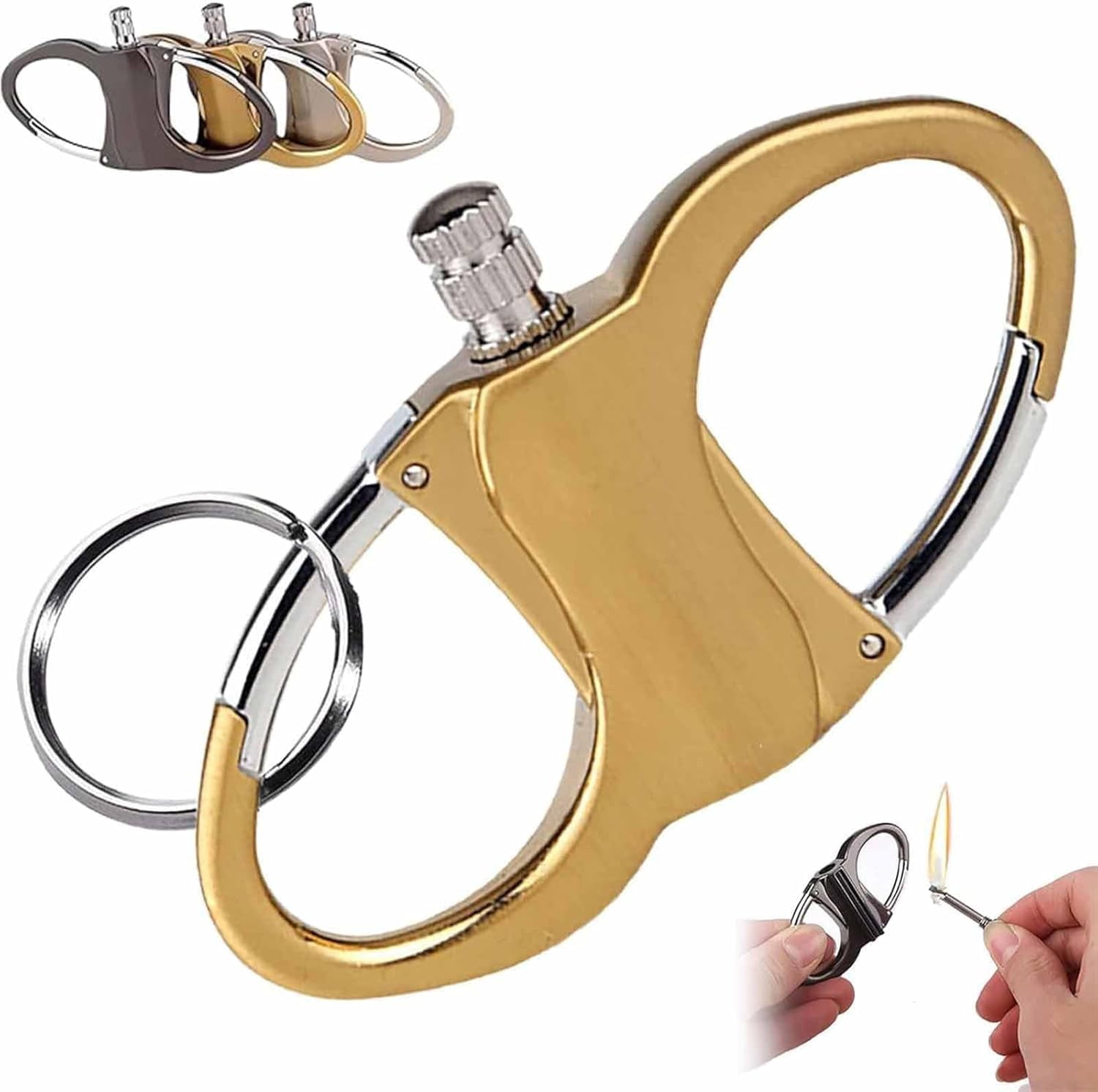 Superioir Keychain Lighter, Windproof Waterproof Keychain Match Strike ...