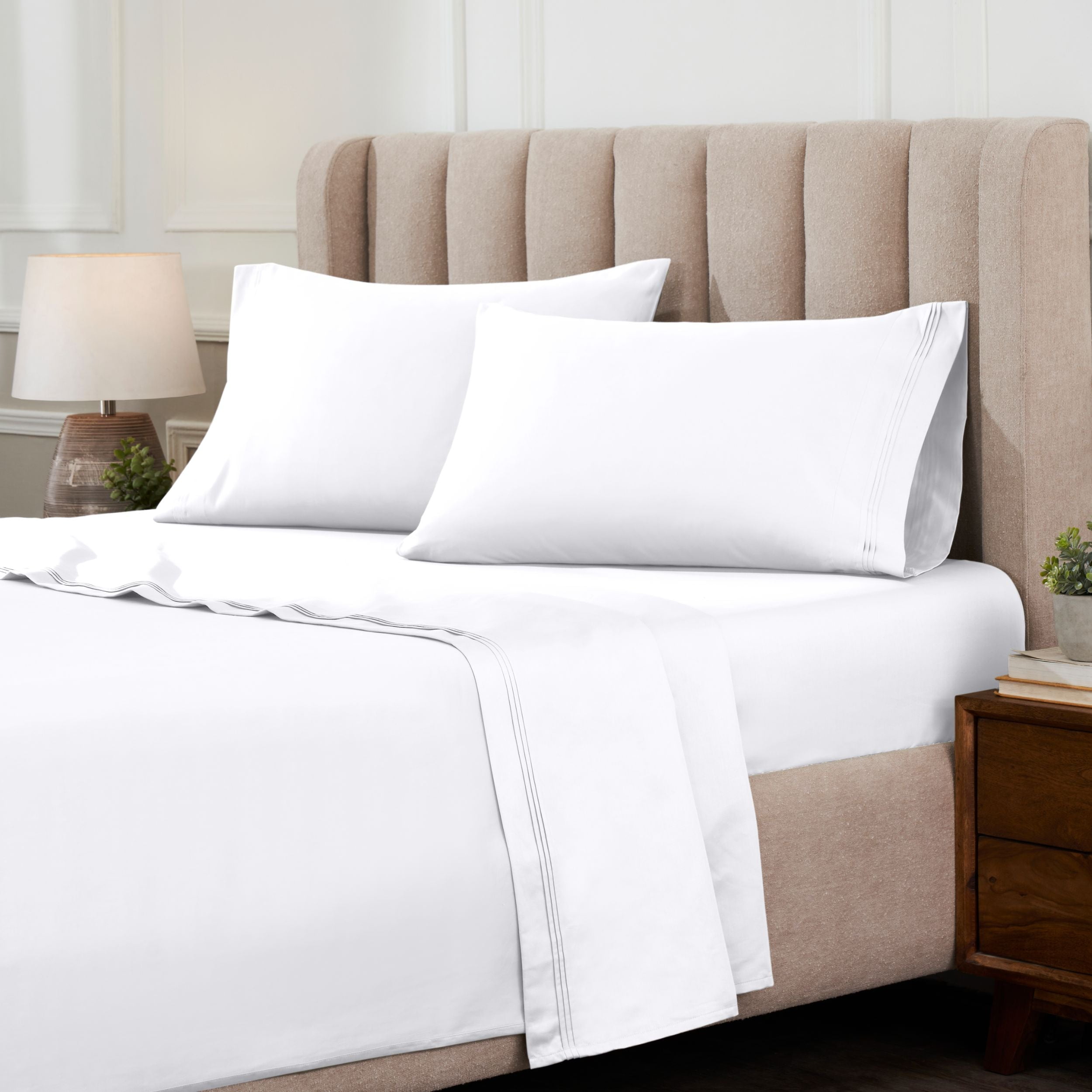 Superior 1000 TC Egyptian Cotton Extra Deep Pocket 20 Inch Sheet Set ...