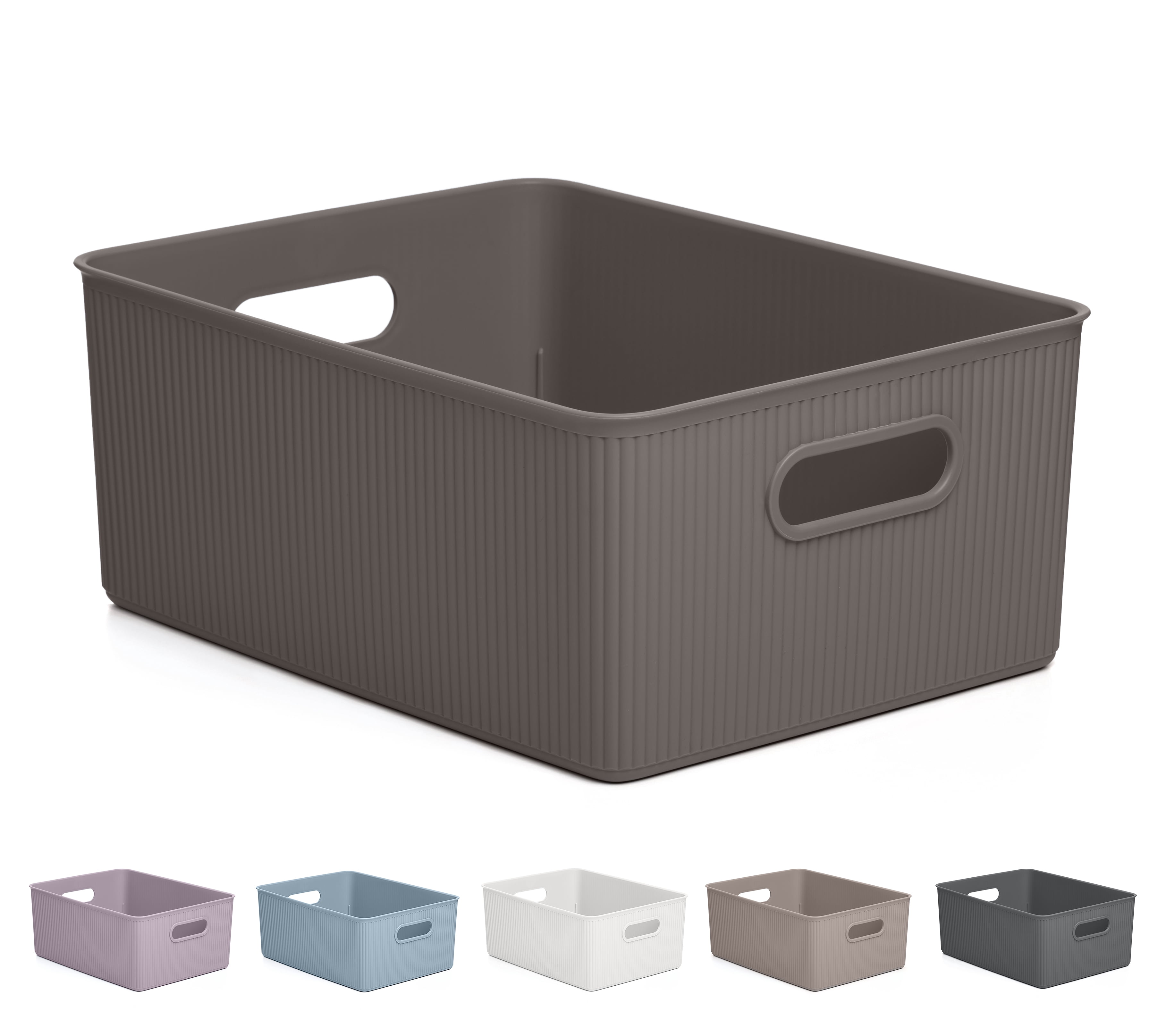 Superior Solid Home 15L Ribbed Storage Bin - Walmart.com