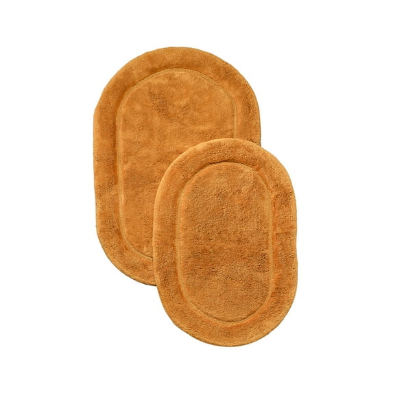 Superior 2 Piece Cotton Oval Bath Rug Set - Walmart.com