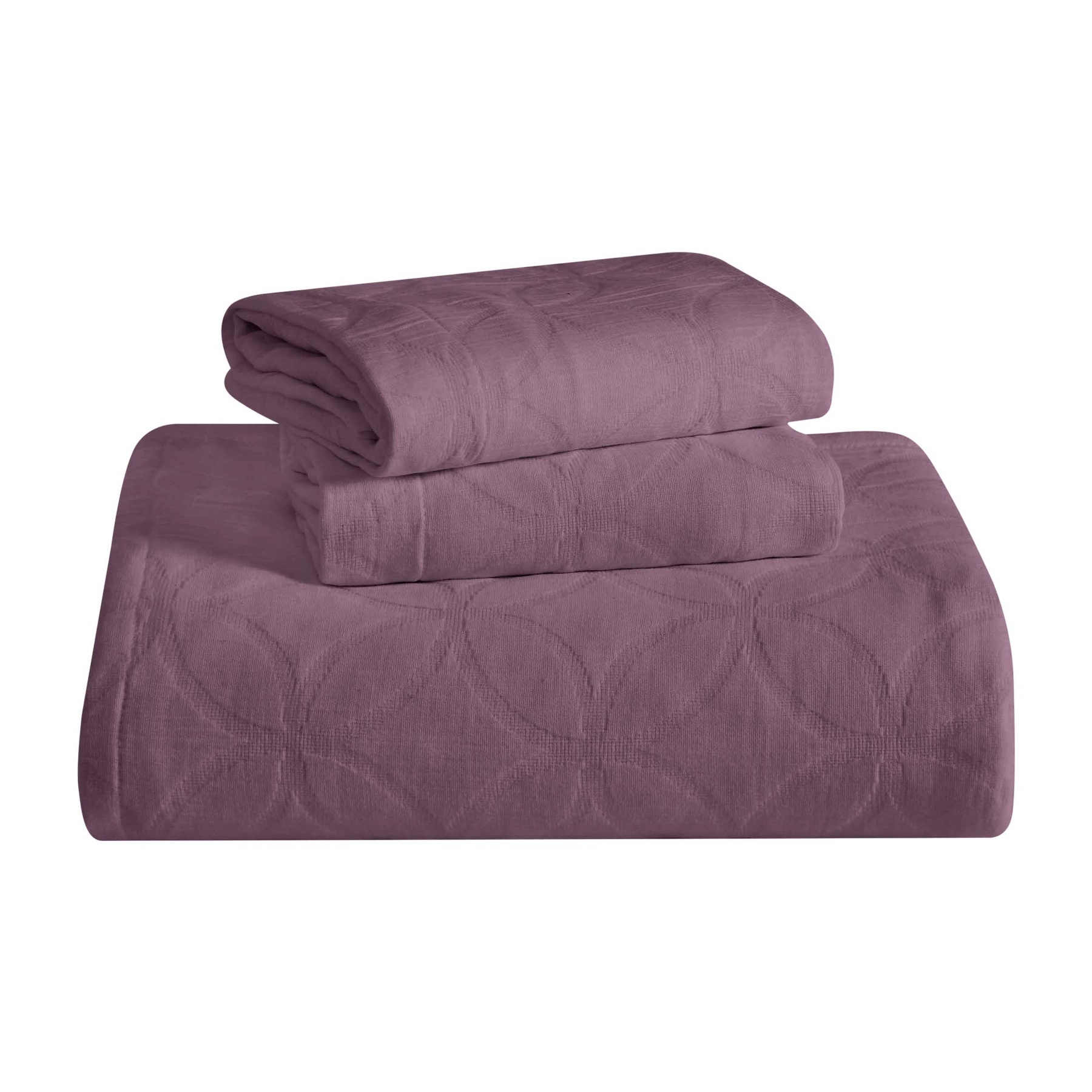 Superior 2-Piece Serenity Cotton Matelasse Lilac Bedspread Set, Twin ...
