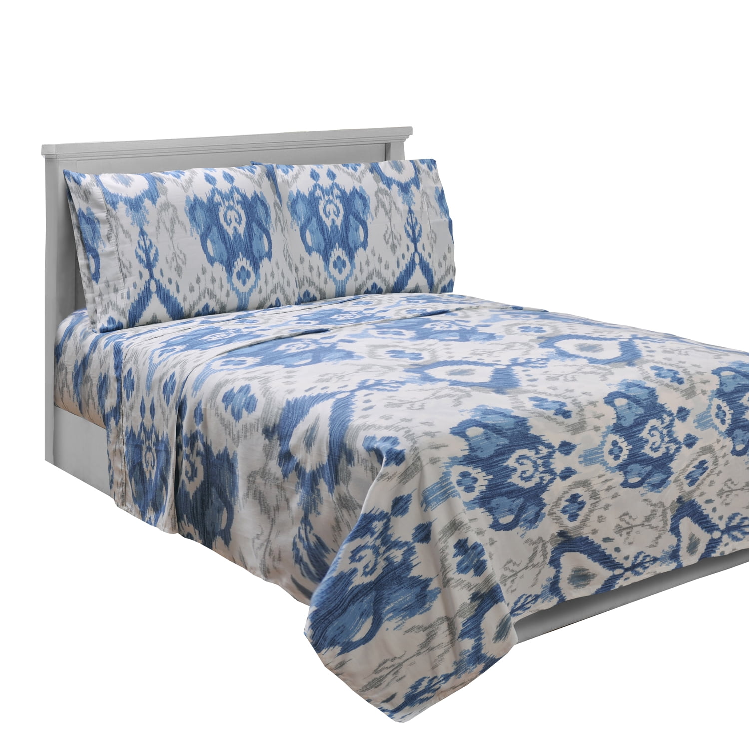 Superior 3-Piece 300 Thread Count Blue Cotton Sheet Set, Twin - Walmart.com
