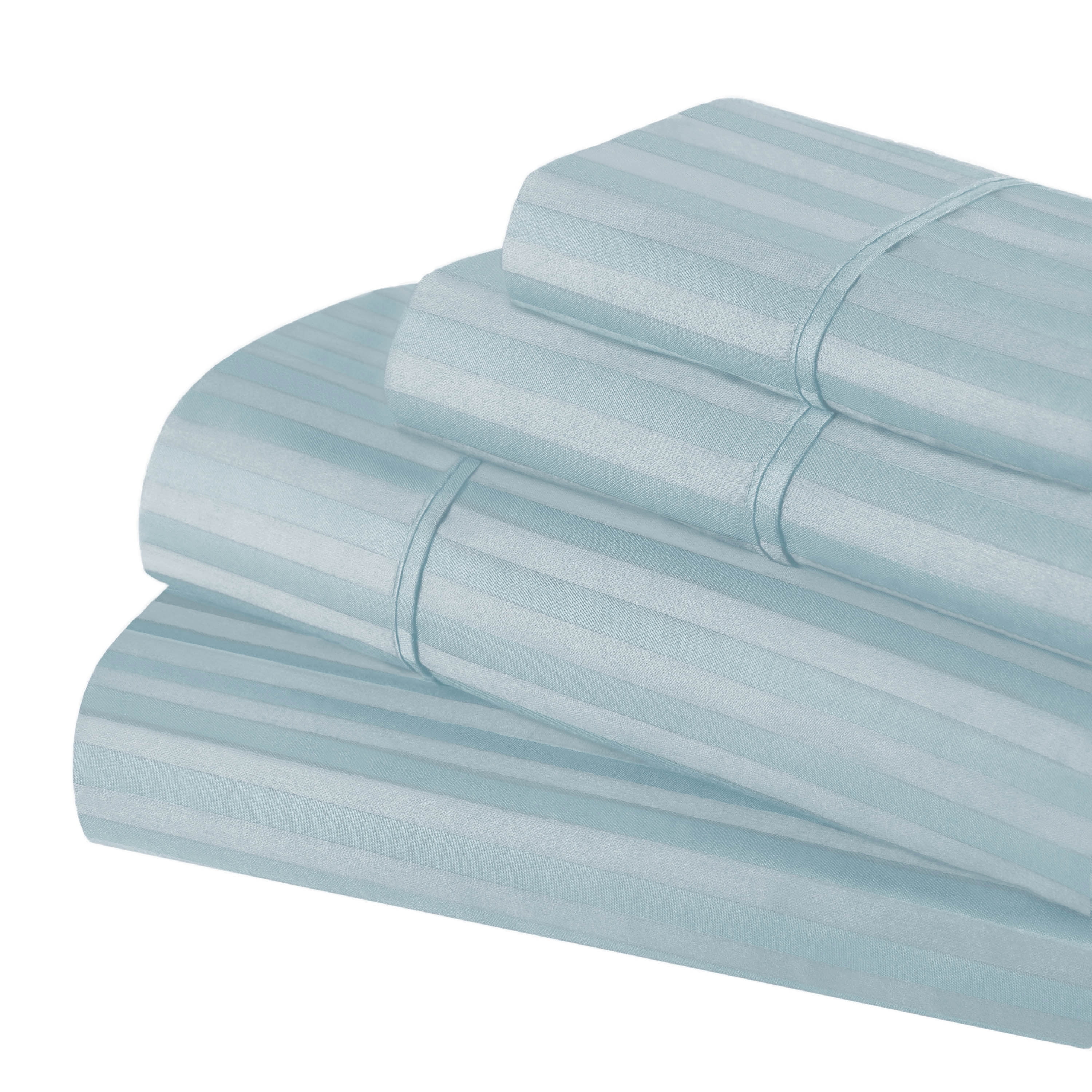 Superior 300 Thread Count Egyptian Cotton Sheet Set, Light Blue, King ...