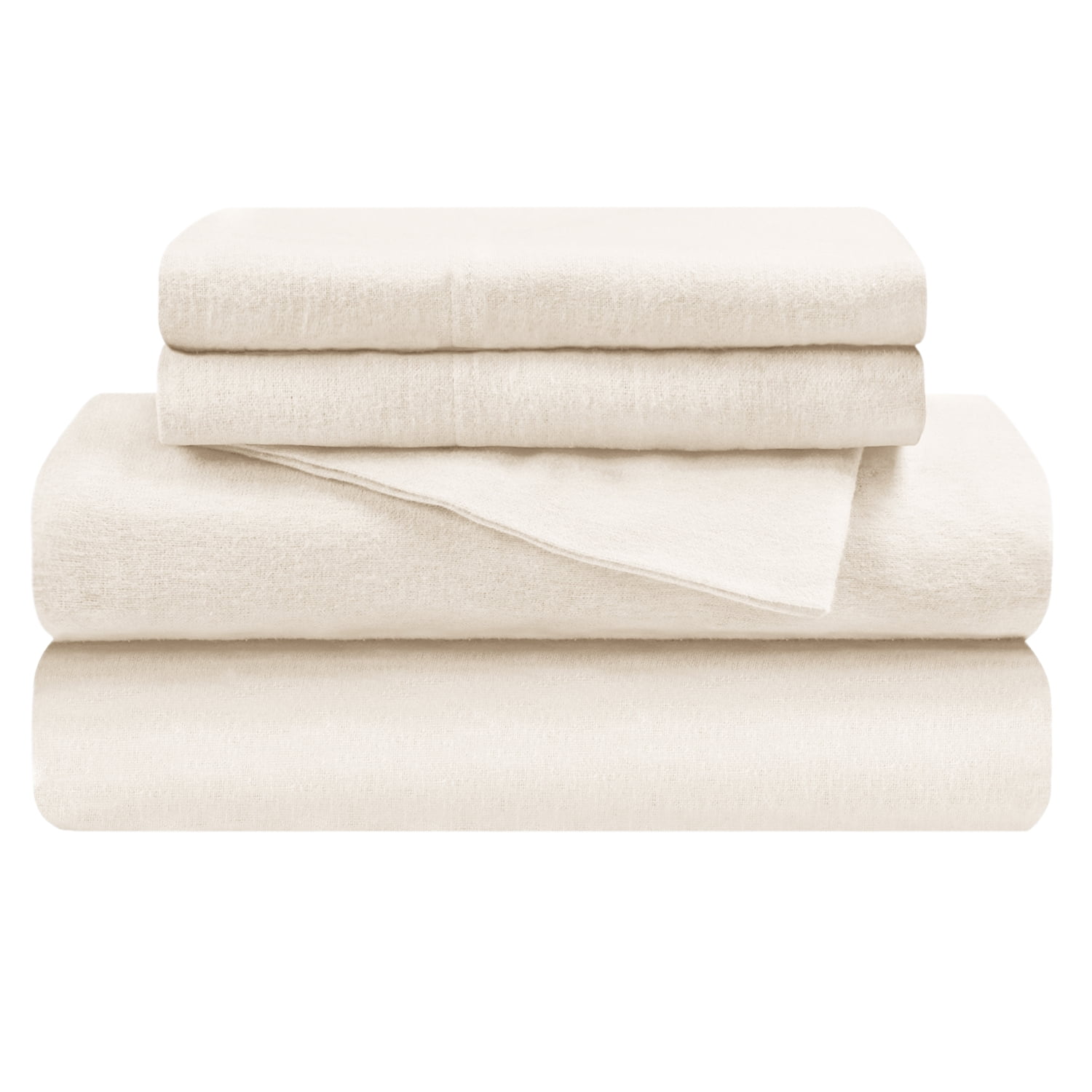 Superior 4-Piece Classic Ivory Flannel Sheet Set, Queen - Walmart.com