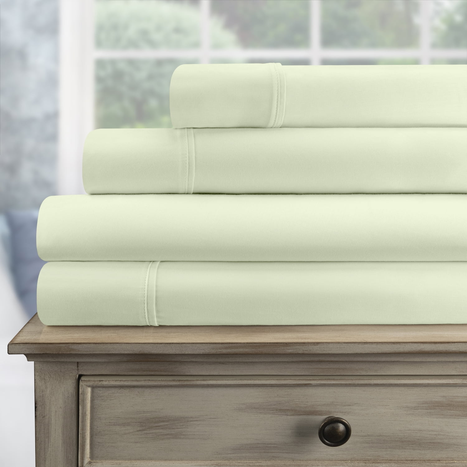 Superior 4-Piece Modern Mint 300 Thread Count Egyptian Cotton ...