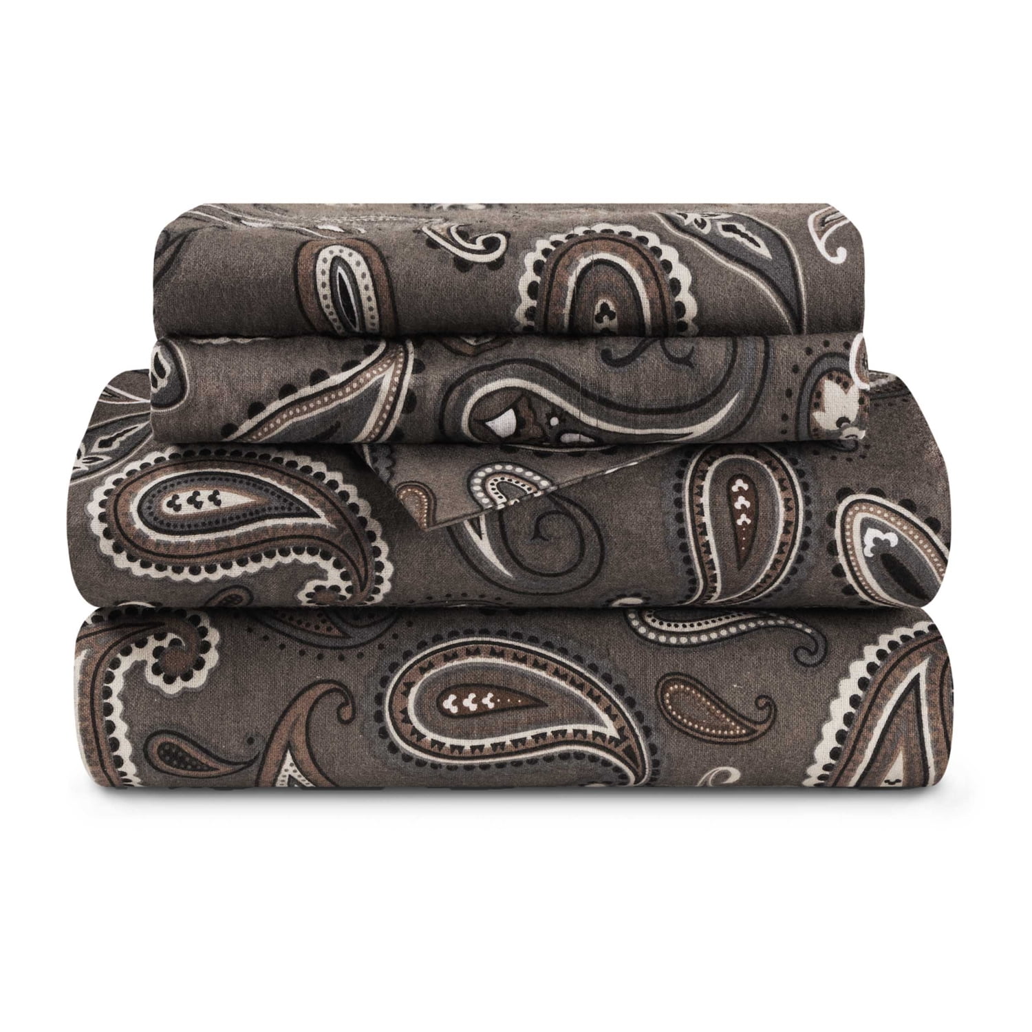 Superior 100% Cotton Flannel Bed Sheet Set, King – Breathable, 4-Piece ...