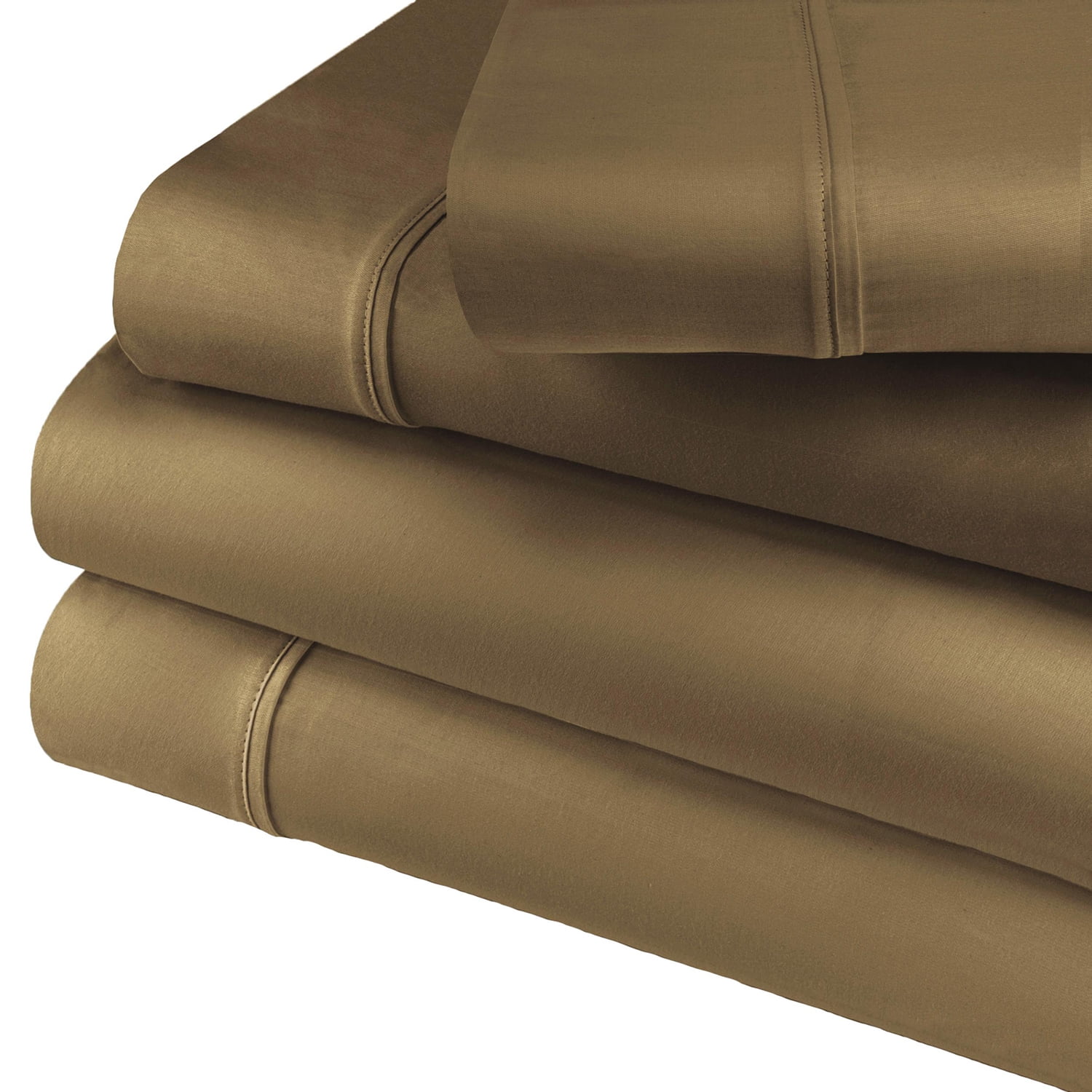Superior Cotton Blend 600 Thread Count Sheet Set, King, Taupe - Walmart.com