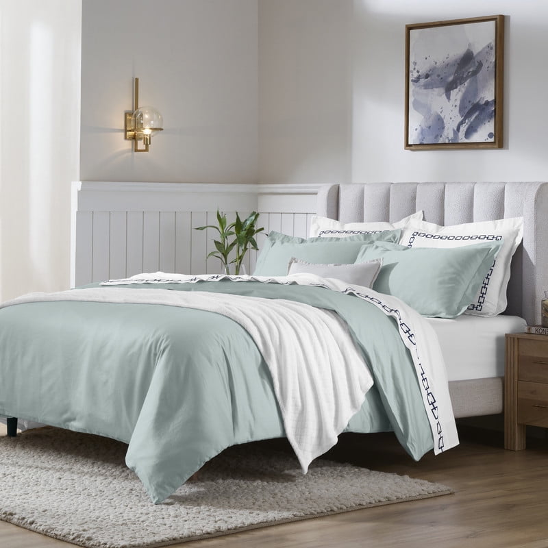 Superior 650 Thread Count Egyptian Cotton Duvet Cover Set, Teal, Full ...
