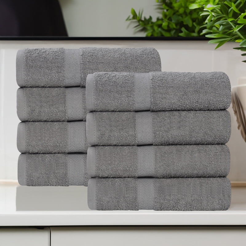 Superior Franklin 8-Piece Cotton Hand Towel Set, Super Soft Quick Dry ...