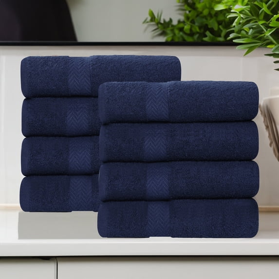 Superior Franklin 8-Piece Cotton Hand Towel Set, Super Soft Quick Dry ...