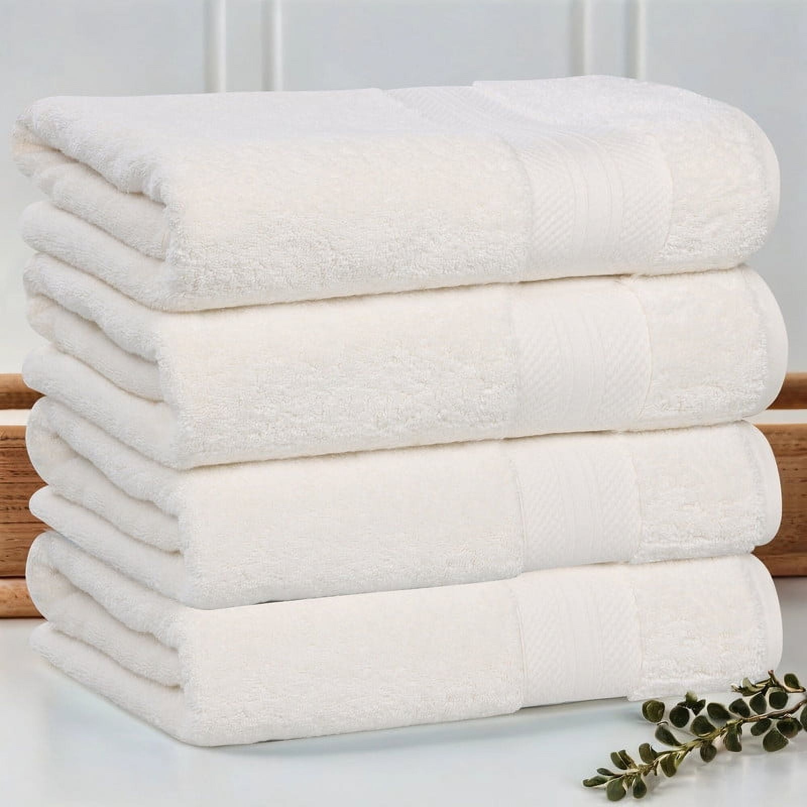 Superior Aria Turkish Cotton 4-Piece Bath Towel Set, Ultra Soft ...