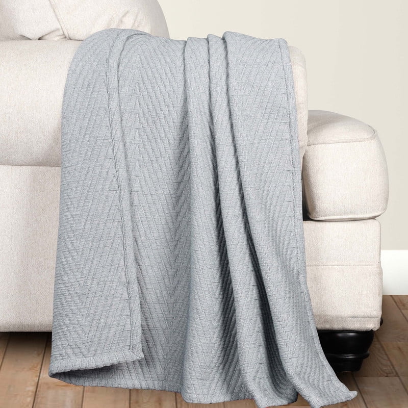Superior Aswan Cotton Chevron Woven Coverlet, Throw, Blue - Walmart.com