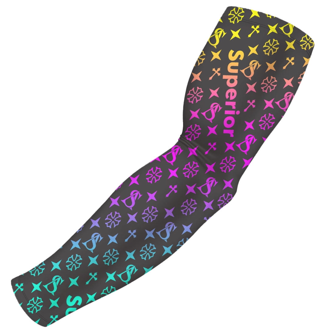 Superior Athlete Pattern in Black With Rainbow Fade Arm Sleeve ...