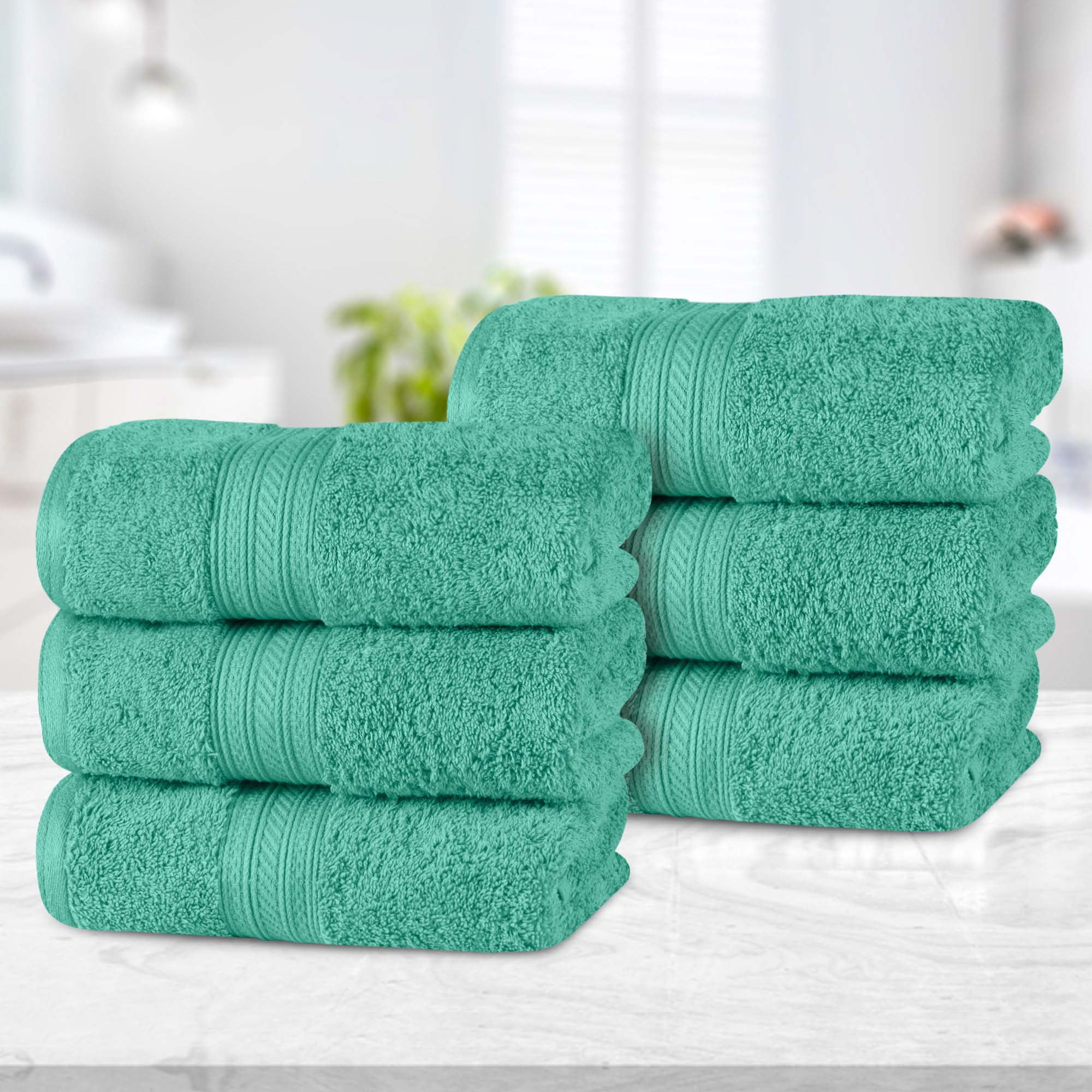 Superior Atlas Cotton Heavyweight Hand Towel, Set of 6, Rivulet - Walmart.com