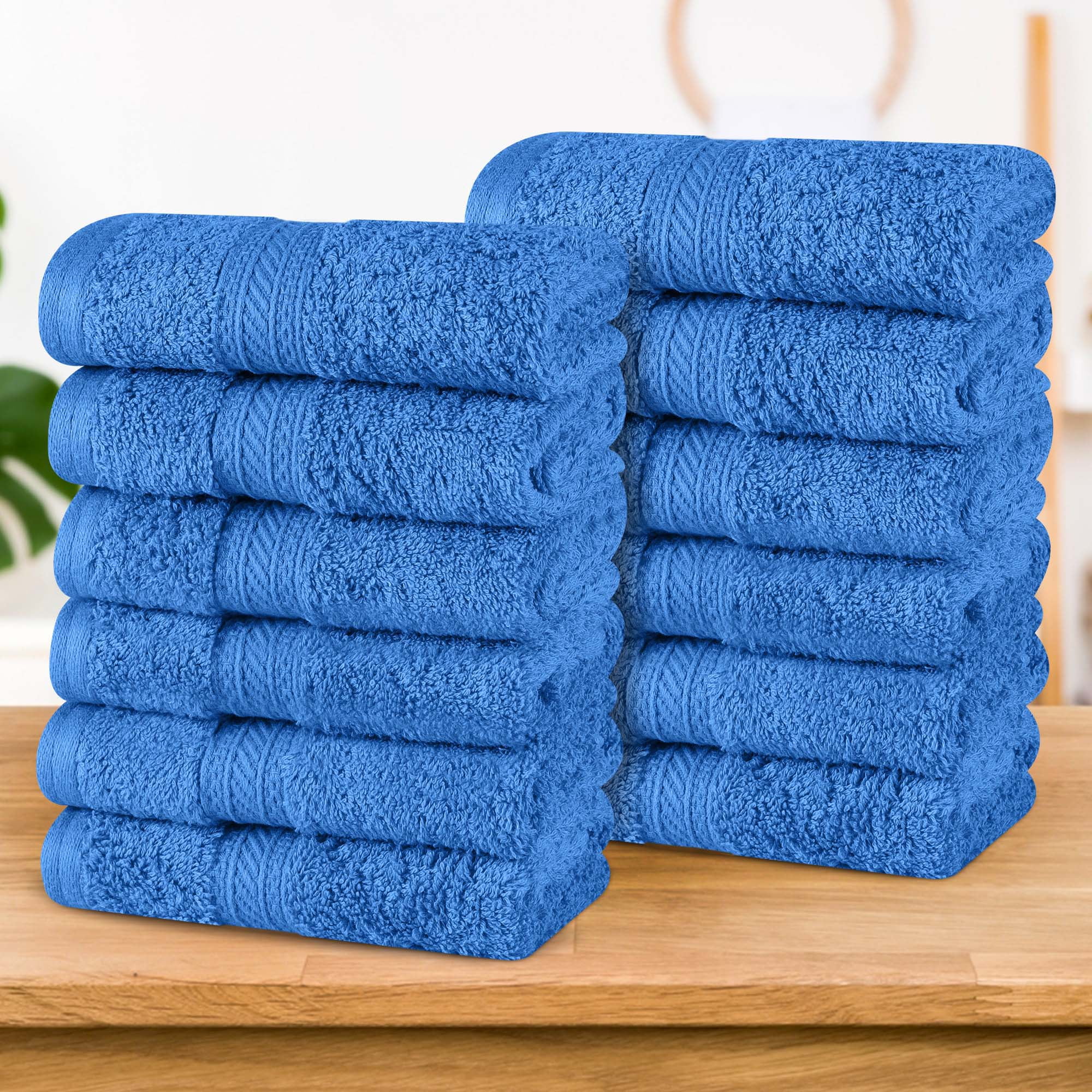 Superior Atlas Cotton Luxury Face Towel Washcloth, Set of 12, Allure ...
