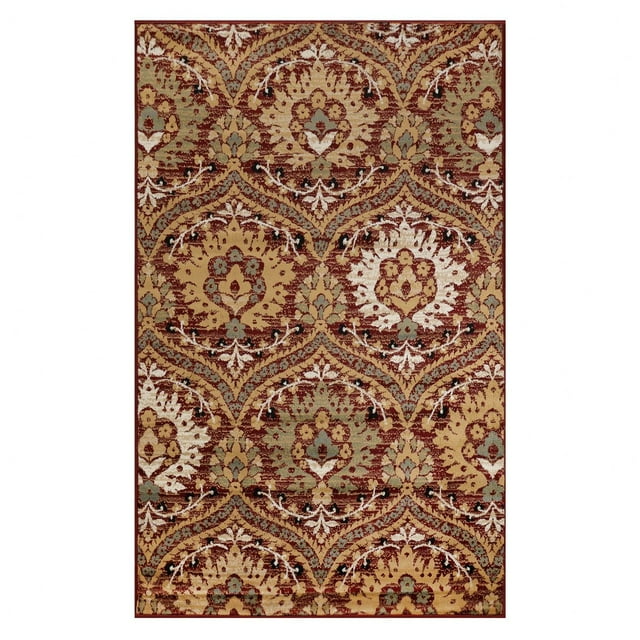 Superior Augusta Oriental Indoor Area Rug, 8' x 10', Red - Walmart.com