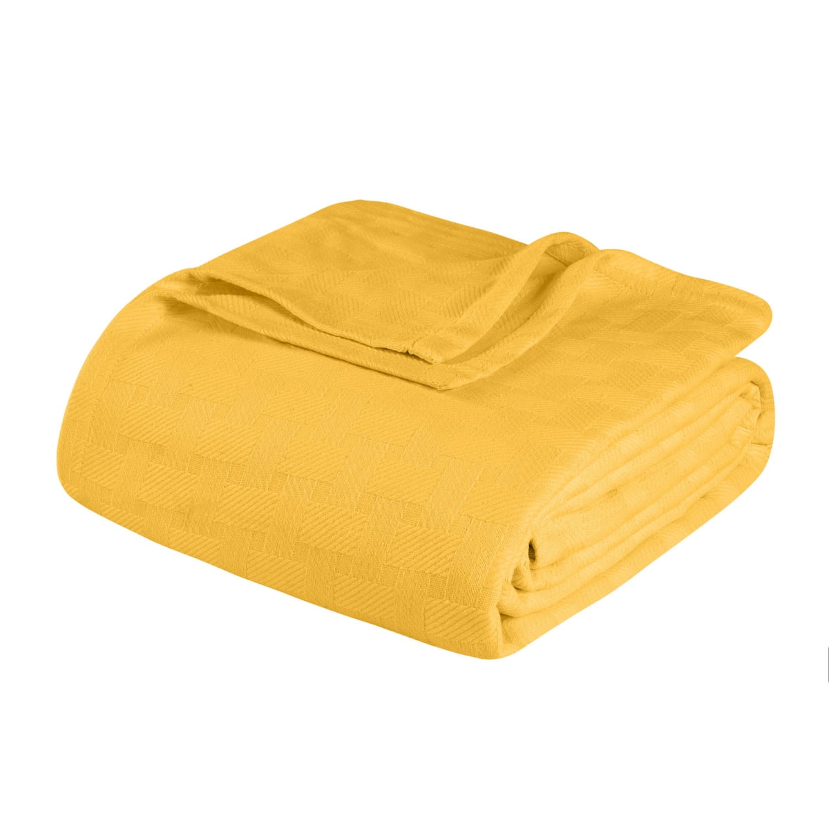 Superior Basketweave All-Season Cotton Blanket, California King, Gold - Walmart.com