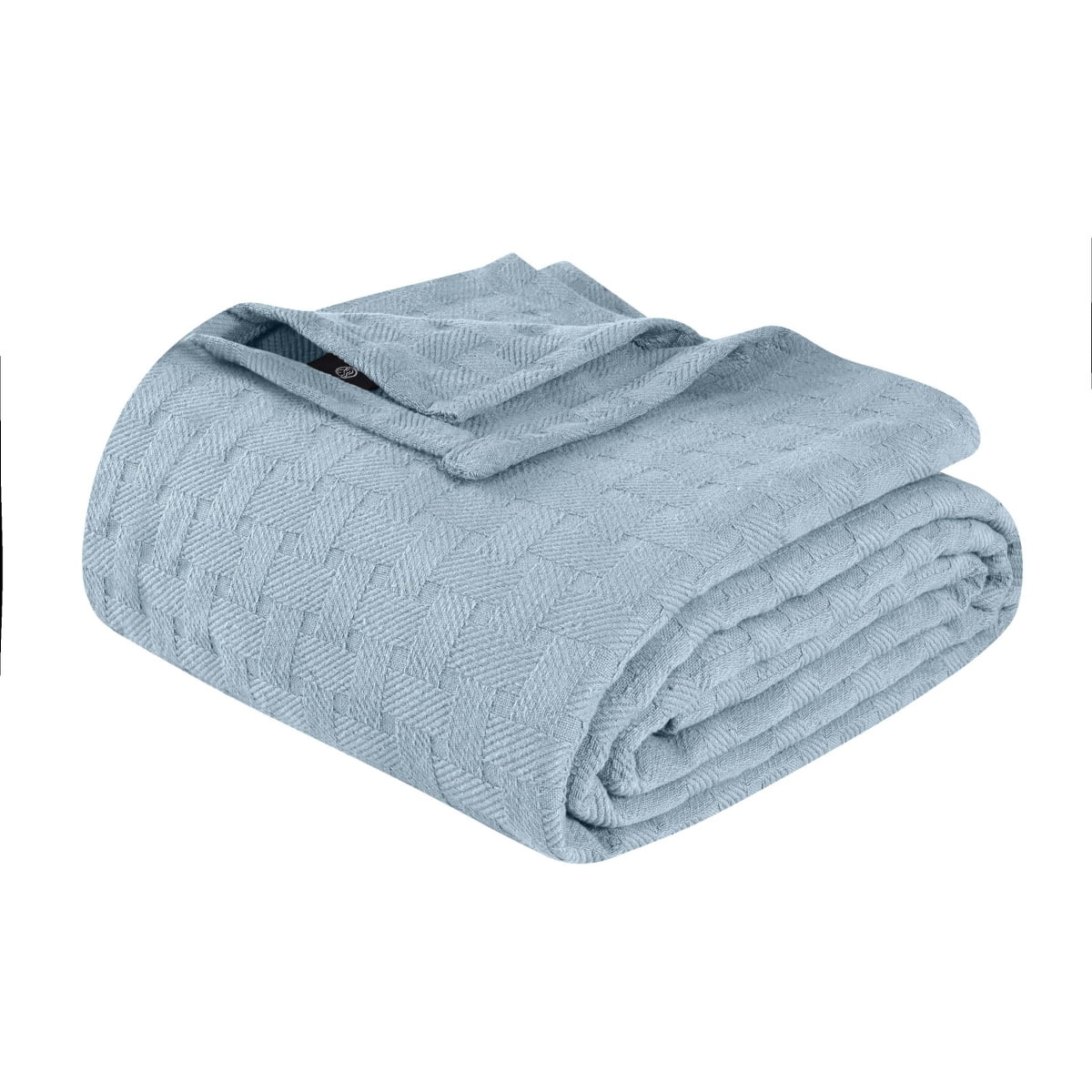 Superior Basketweave All-Season Cotton Blanket, California King, Light ...