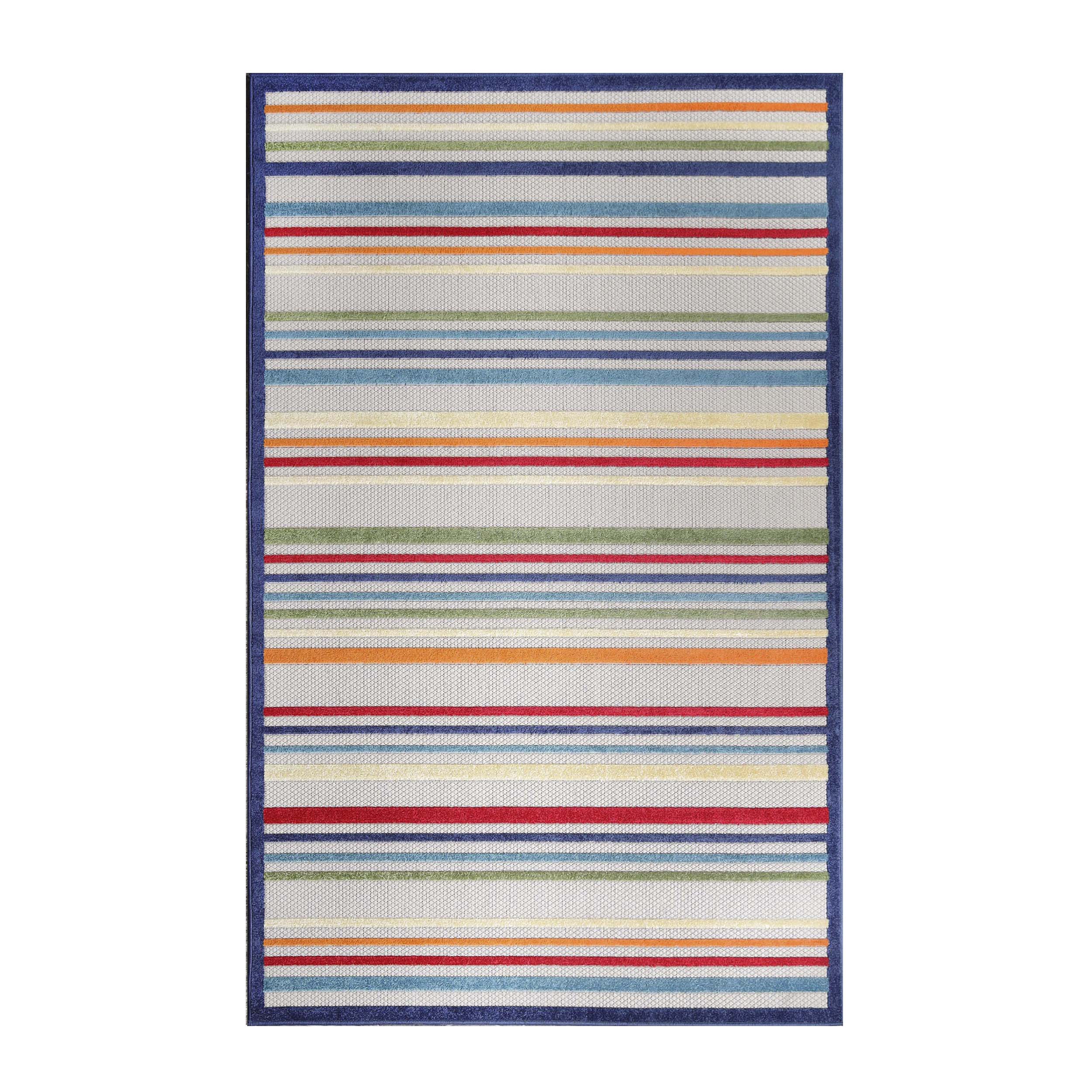 SAFAVIEH Courtyard Xzavier Geometric Striped Indoor/Outdoor Area Rug, 6 ...