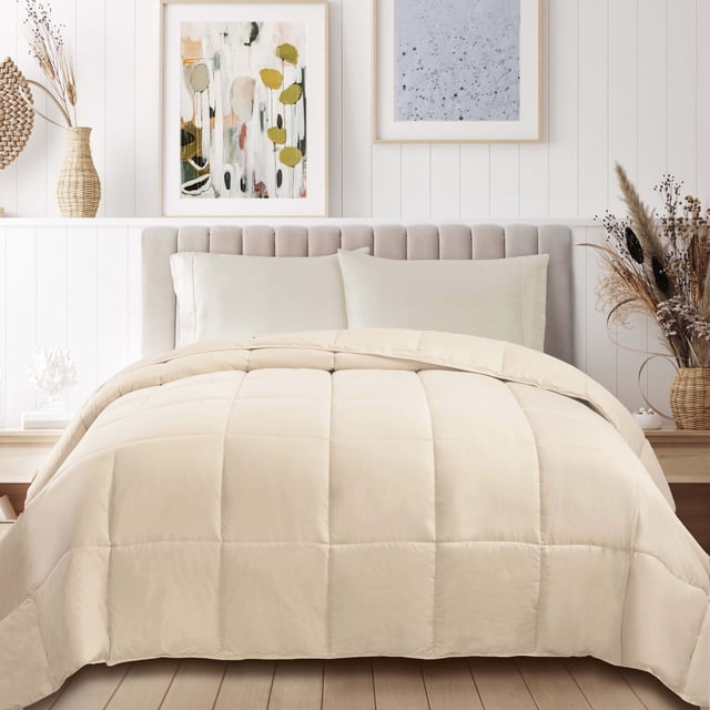 Classic Reversible Comforter - Twin XL - Ivory - Walmart.com