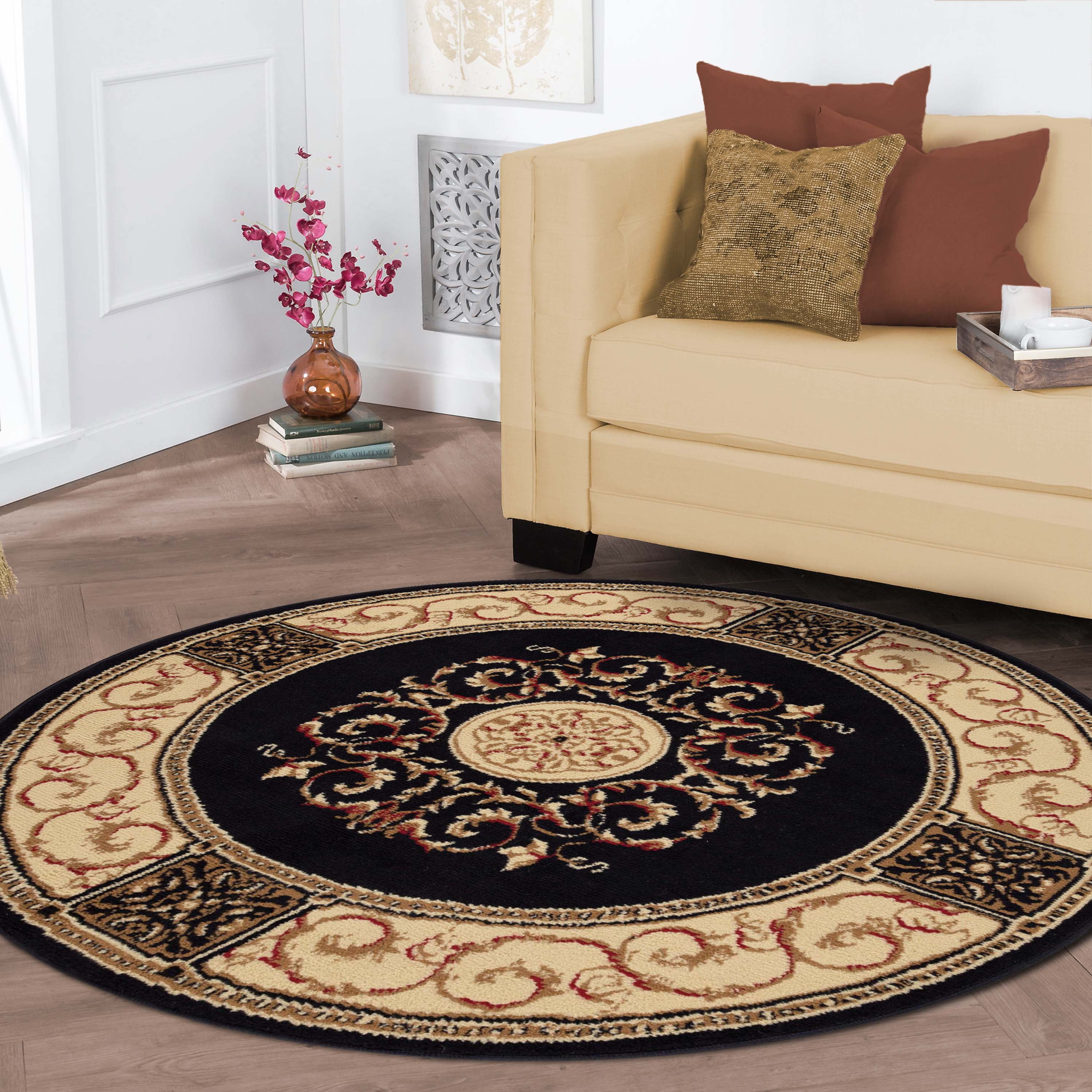 Superior Classic Elegant Floral Medallion Power-Loomed Indoor Area Rug ...