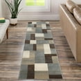 Superior Color Block Runner Rug 2' 7" x 10', Plush Indoor Rugs For ...