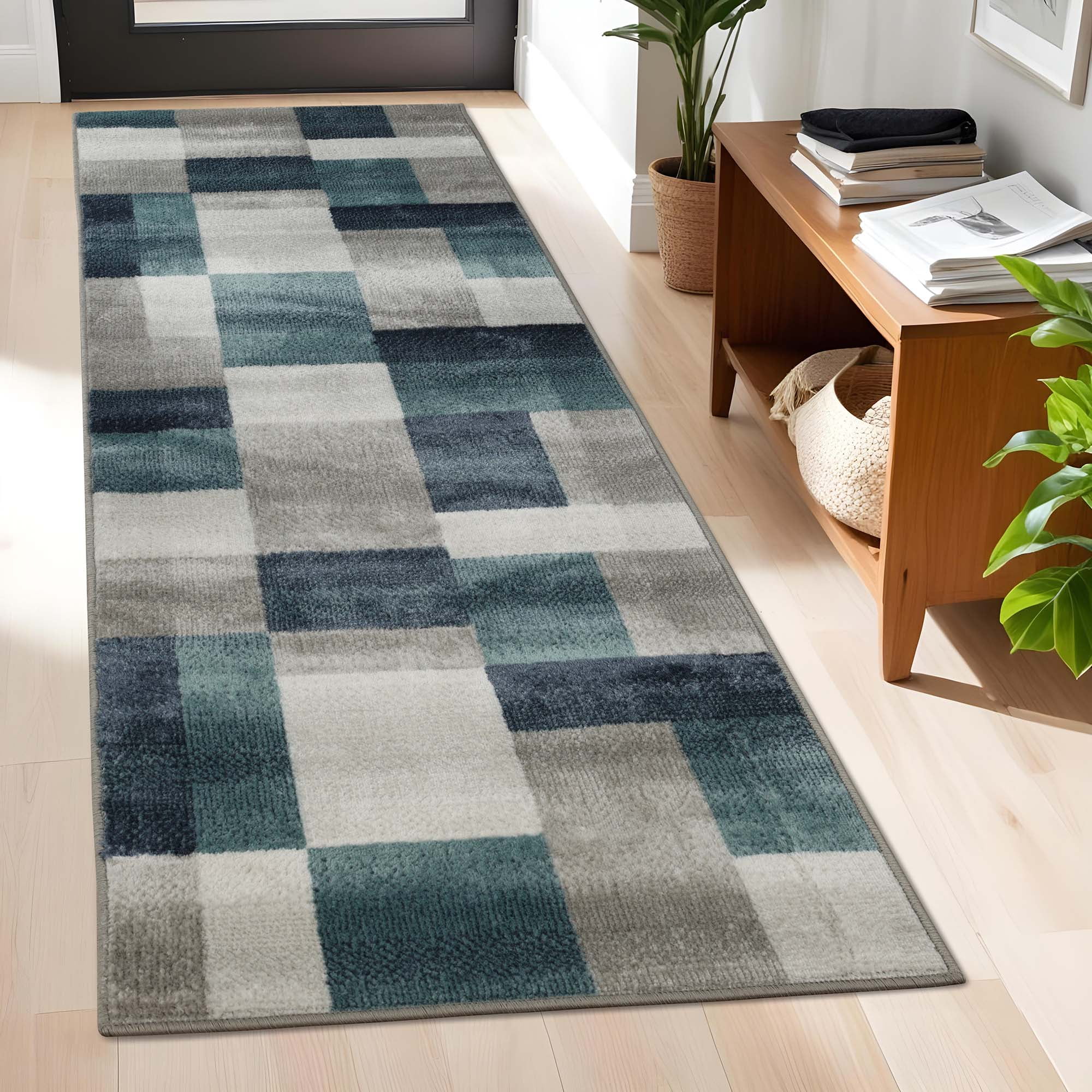 Superior Clifton Color Block Indoor Area Rug, 2' 7" x 10', Rivuet ...