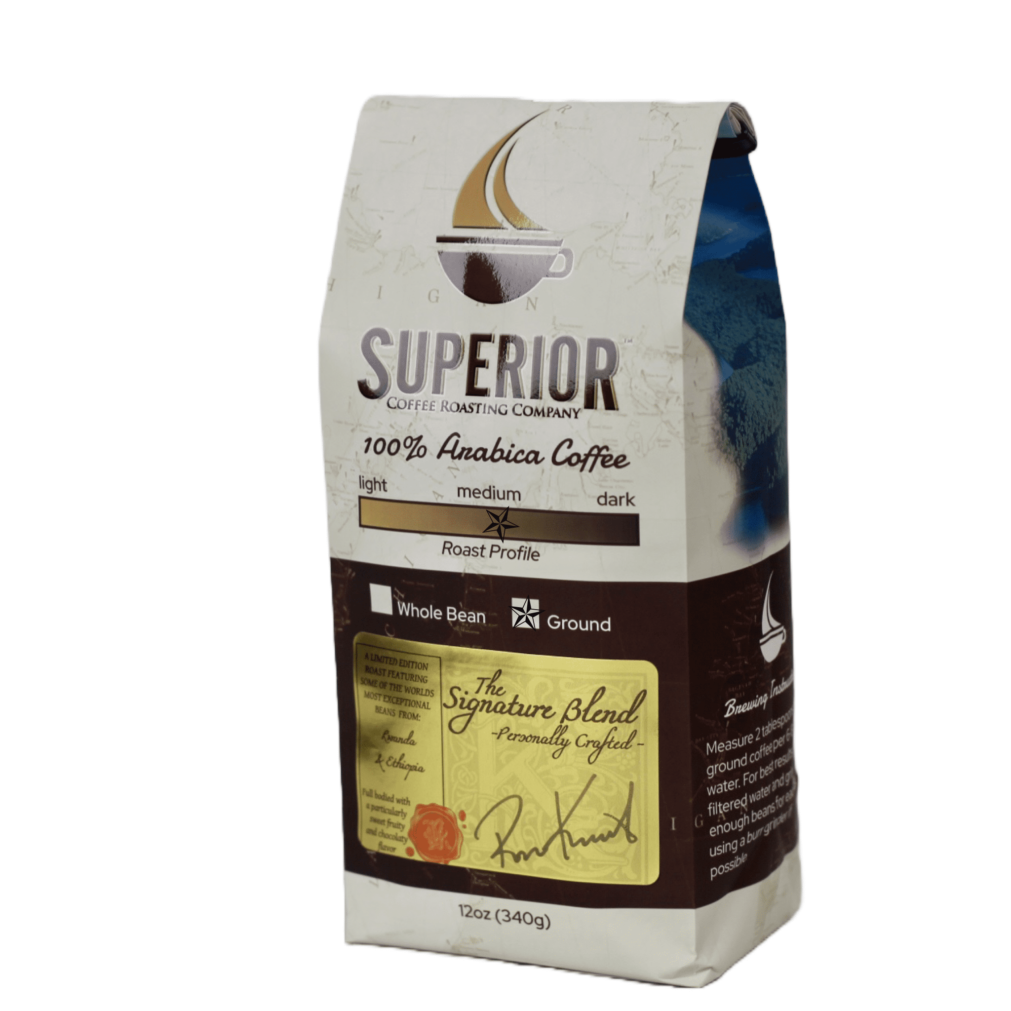 Superior Coffee Signature Blend Ground Coffee | 12oz Bag - Walmart.com