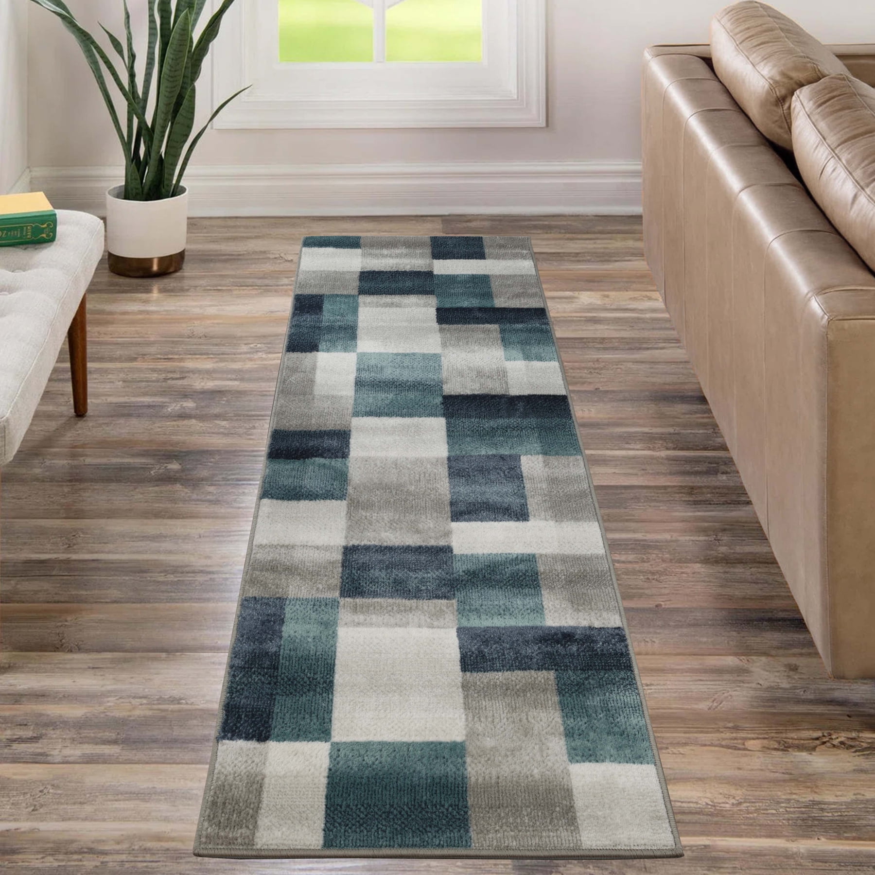 Free Shipping! Superior Color Block Runner Rug 2' 7 x 8, Polypropylene ...
