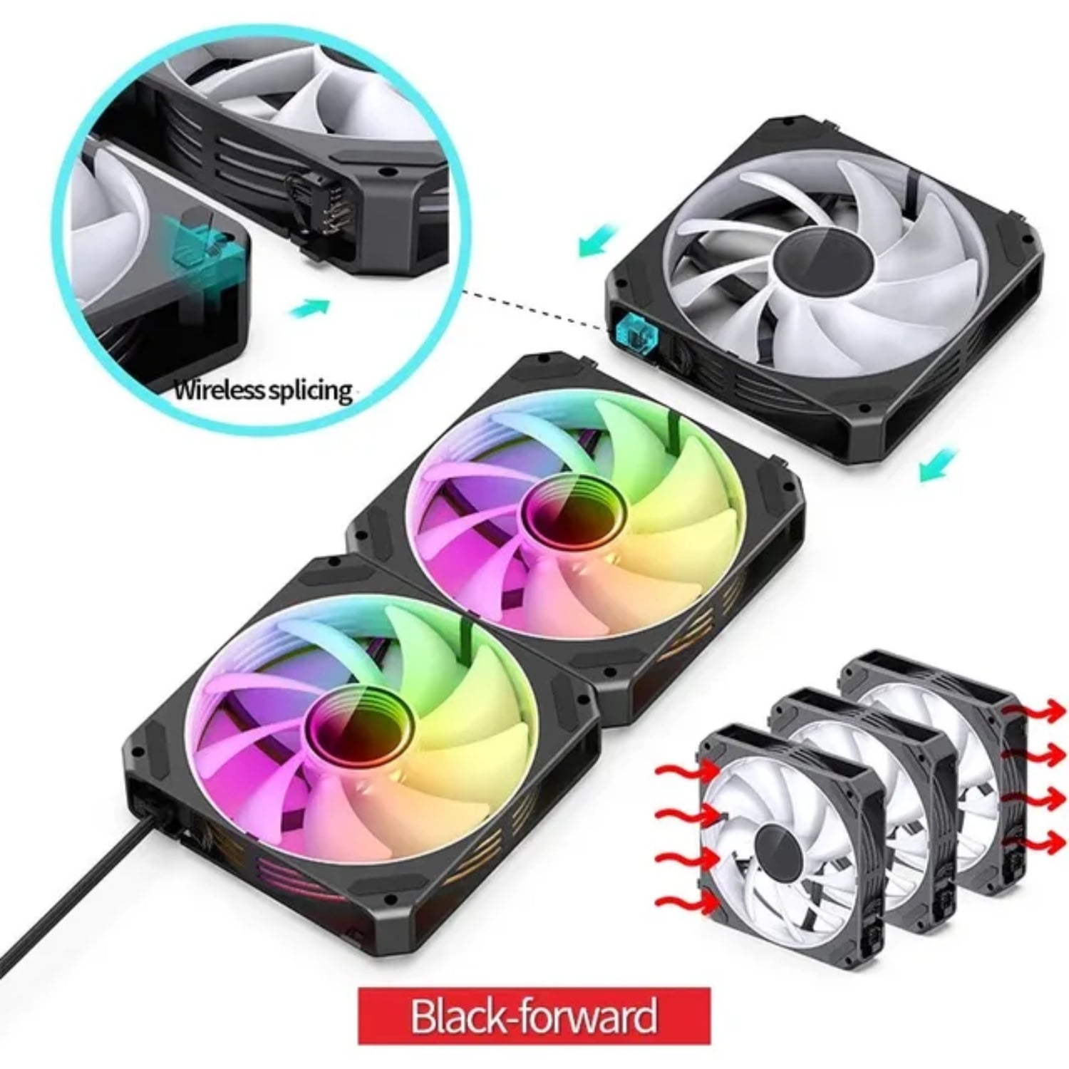 Superior Cooling Efficiency High Performance ZG-120 Reverse PC Case Fan ...