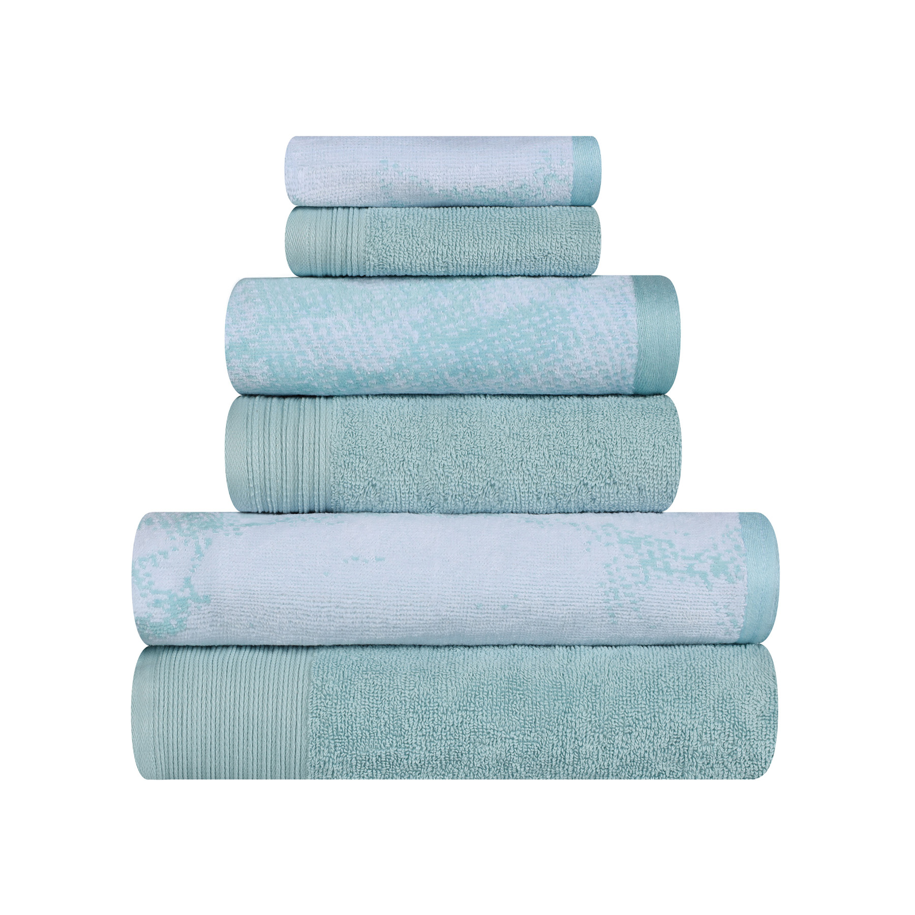 Better Homes & Gardens Signature Soft Solid 6 Piece Towel Set,Green ...